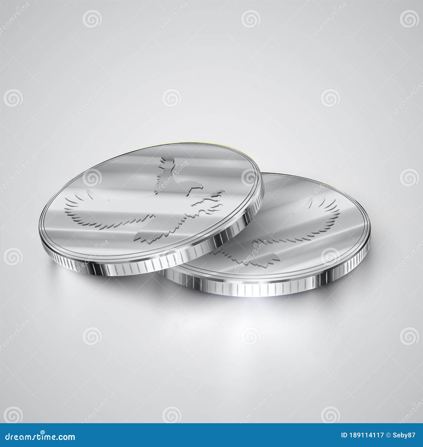 Realistic Coins, Vector Illustration Stock Vector - Illustration of ...