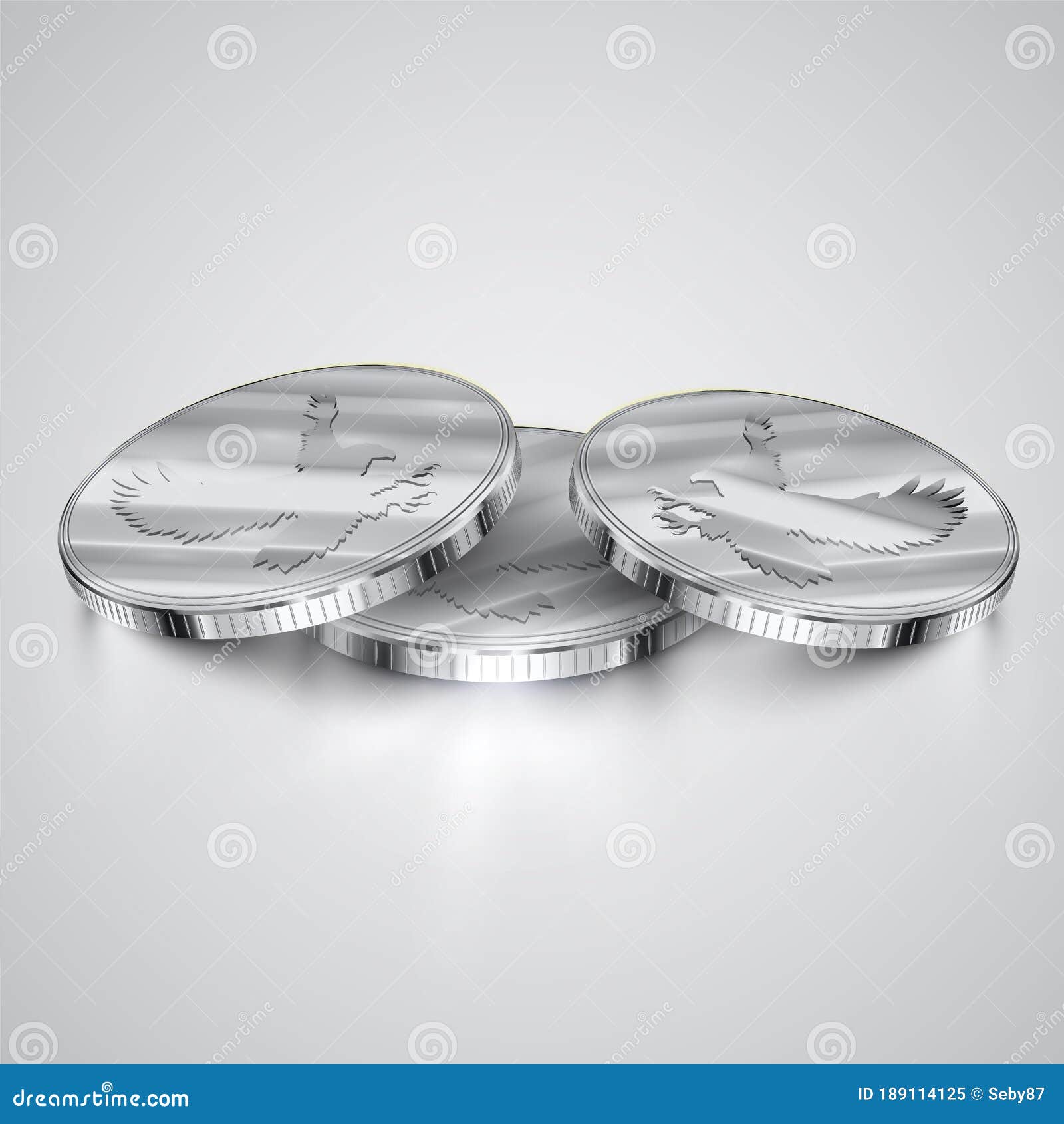 Realistic Coins, Vector Illustration Stock Vector - Illustration of ...