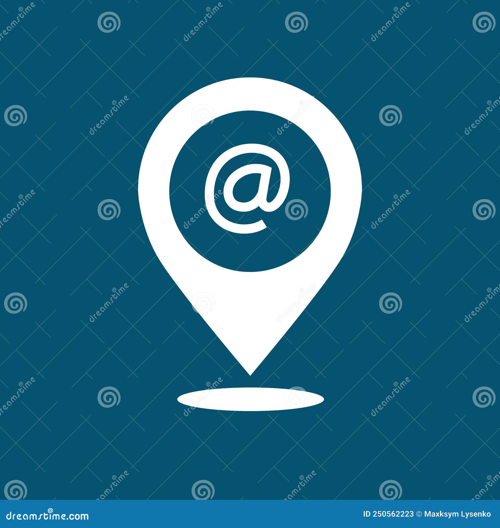 Realistic Color Pointer: E Mail Sign. Isolated Illustration Icon Stock ...