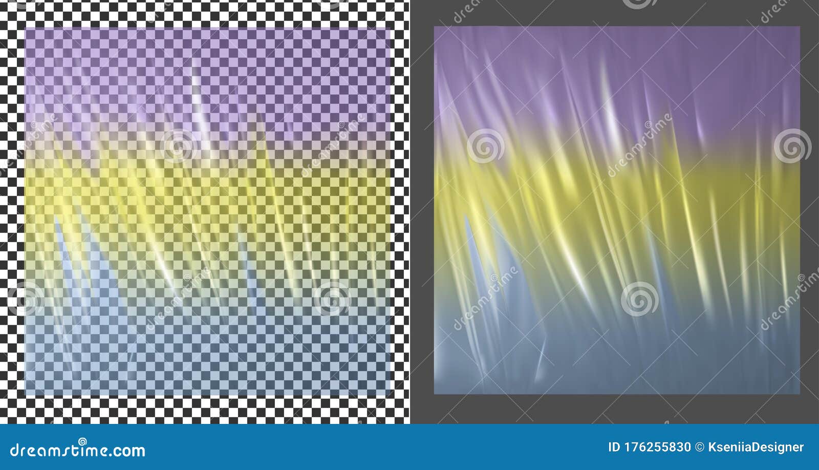 Realistic Color Transparent Plastic Wrapper Texture Stock Vector ...