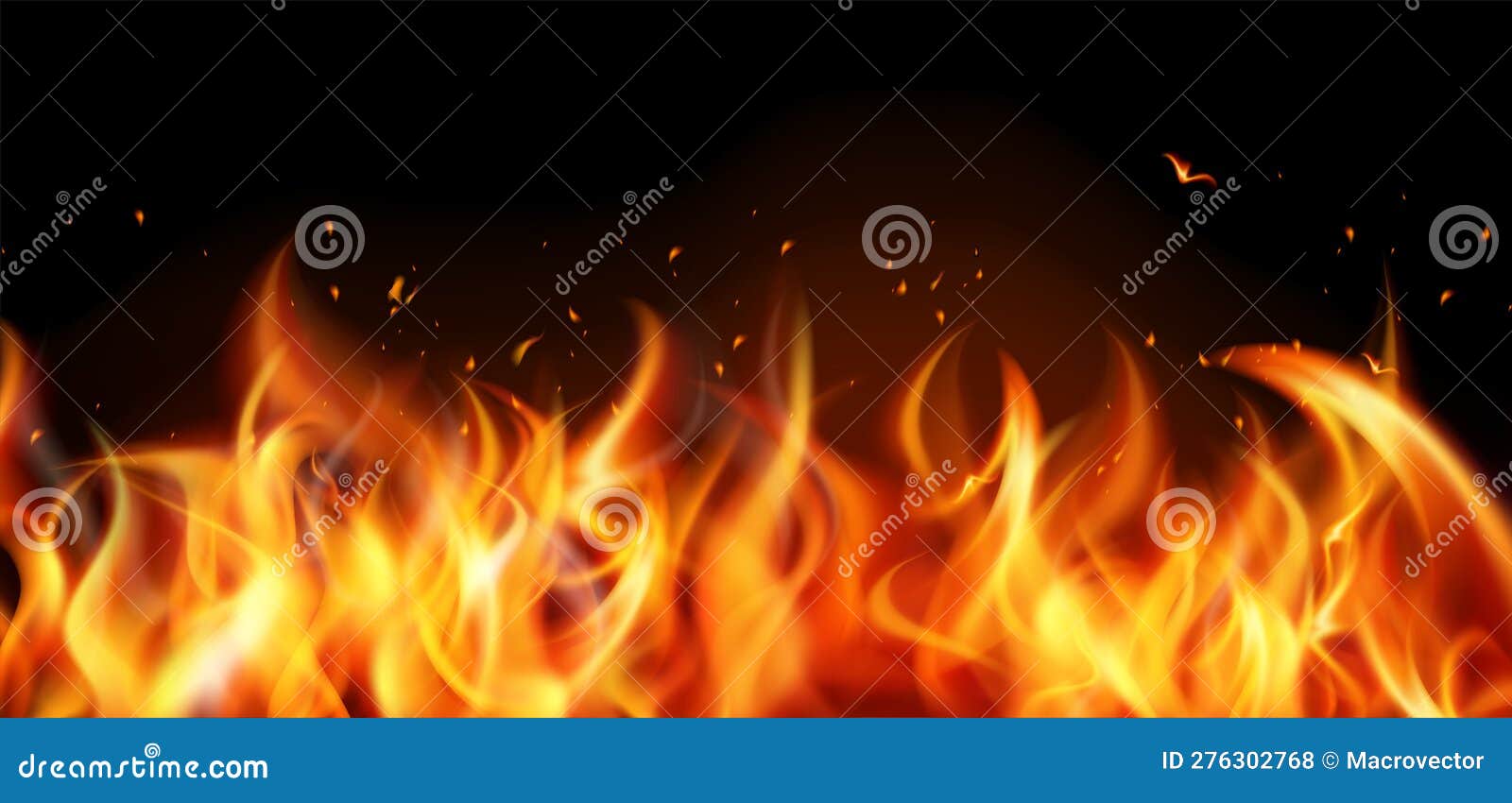 Realistic Colored Flame Fire Concept Stock Vector - Illustration of ...