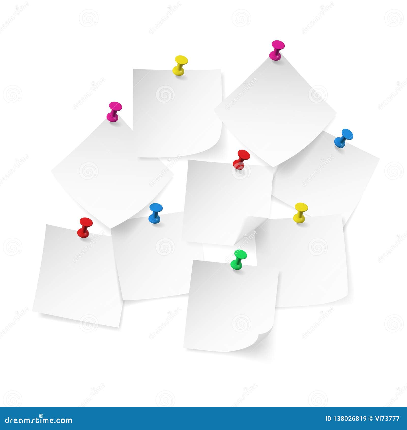 List Hanging Push Pin Stock Illustrations – 37 List Hanging Push Pin ...