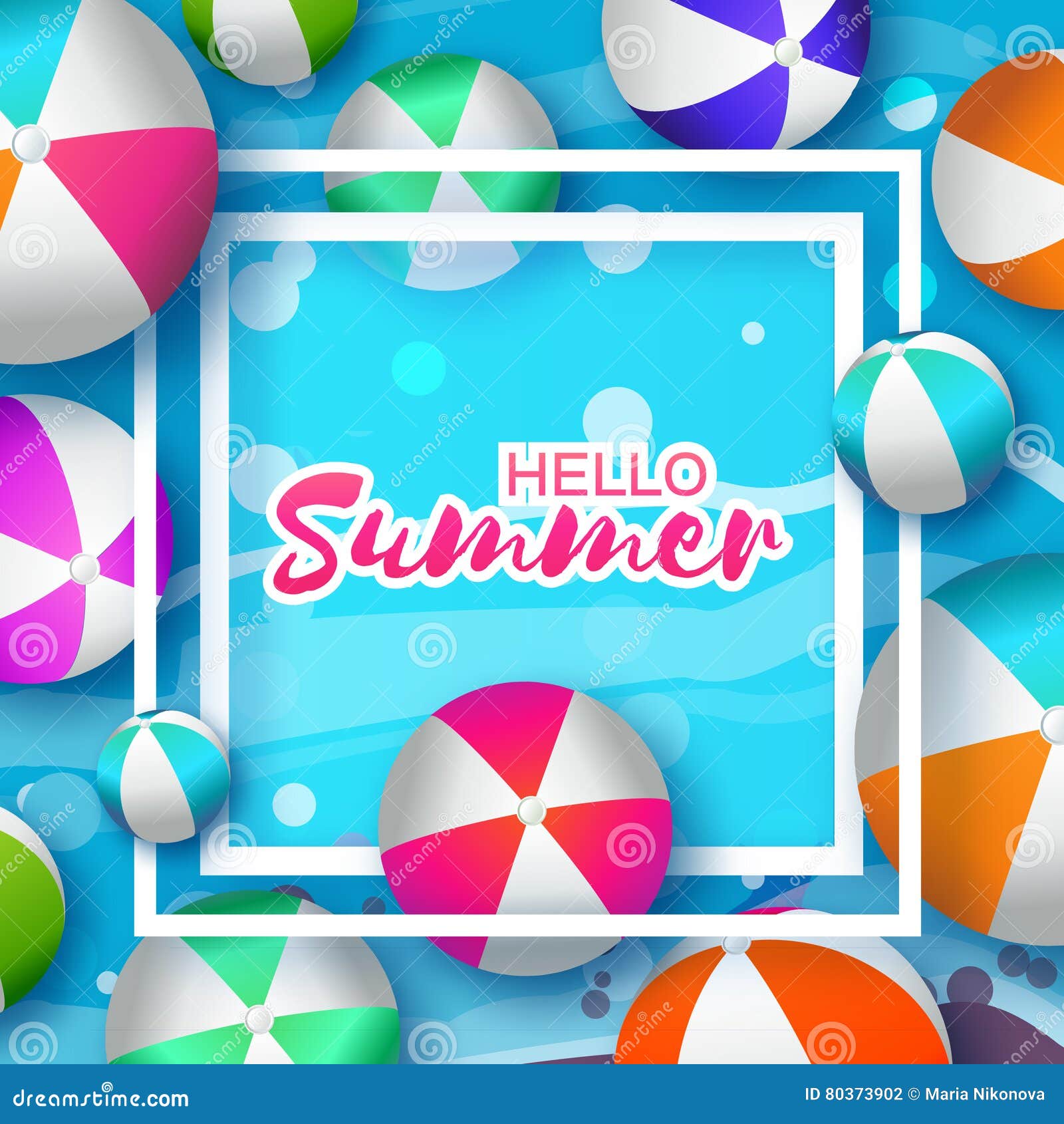 Summer Title Cartoon Vector | CartoonDealer.com #18388197