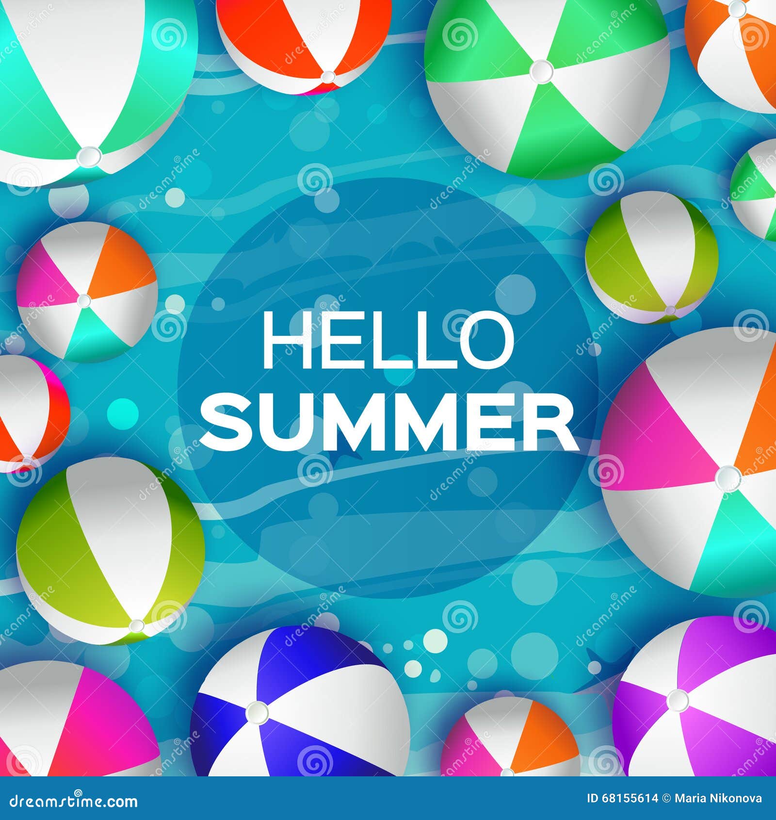 Realistic Colorful Beach Balls - Rubber or Plastic Material. Stock ...