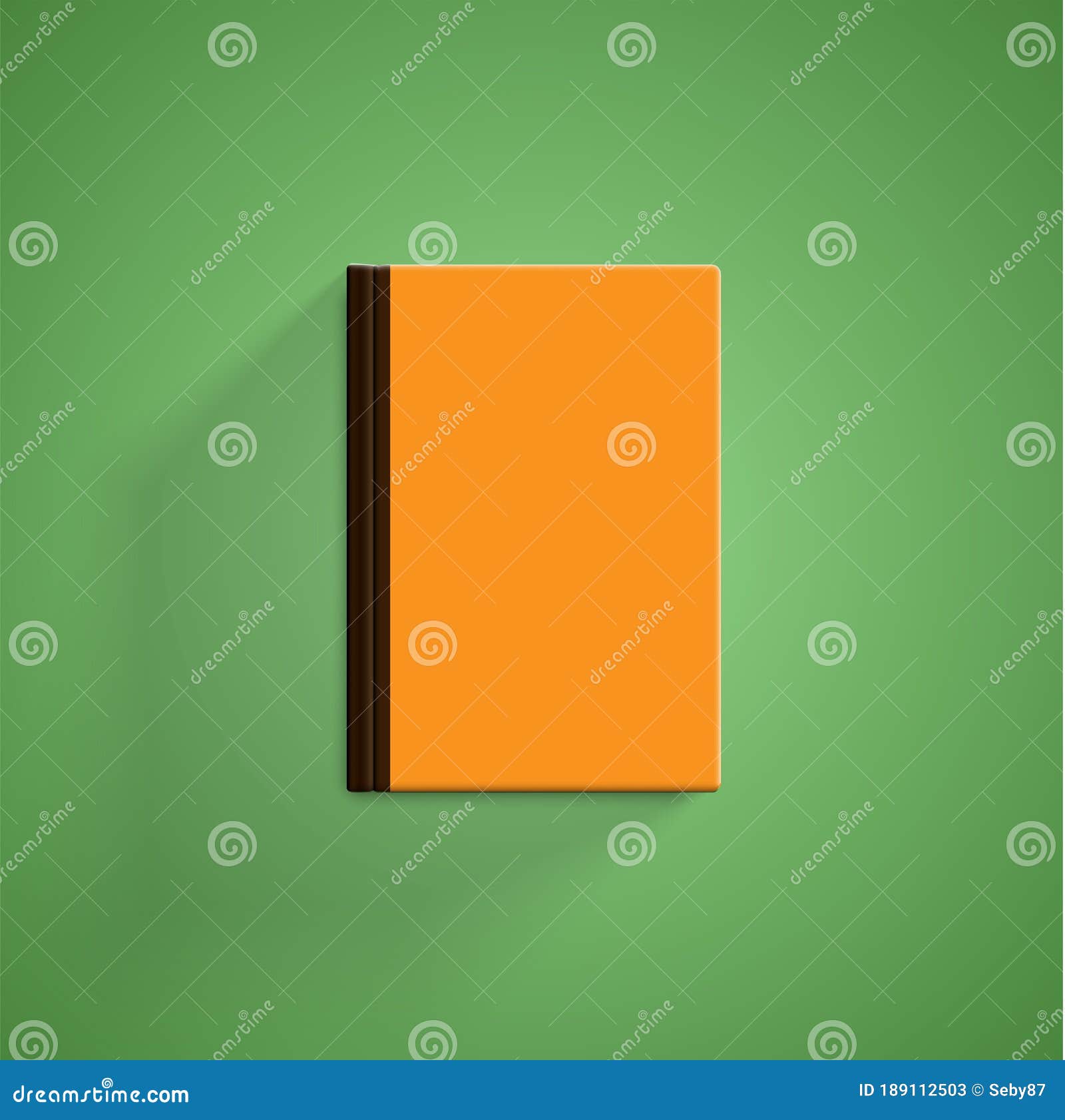 Realistic Colorful Book with Green Background and Shadow, Vector ...