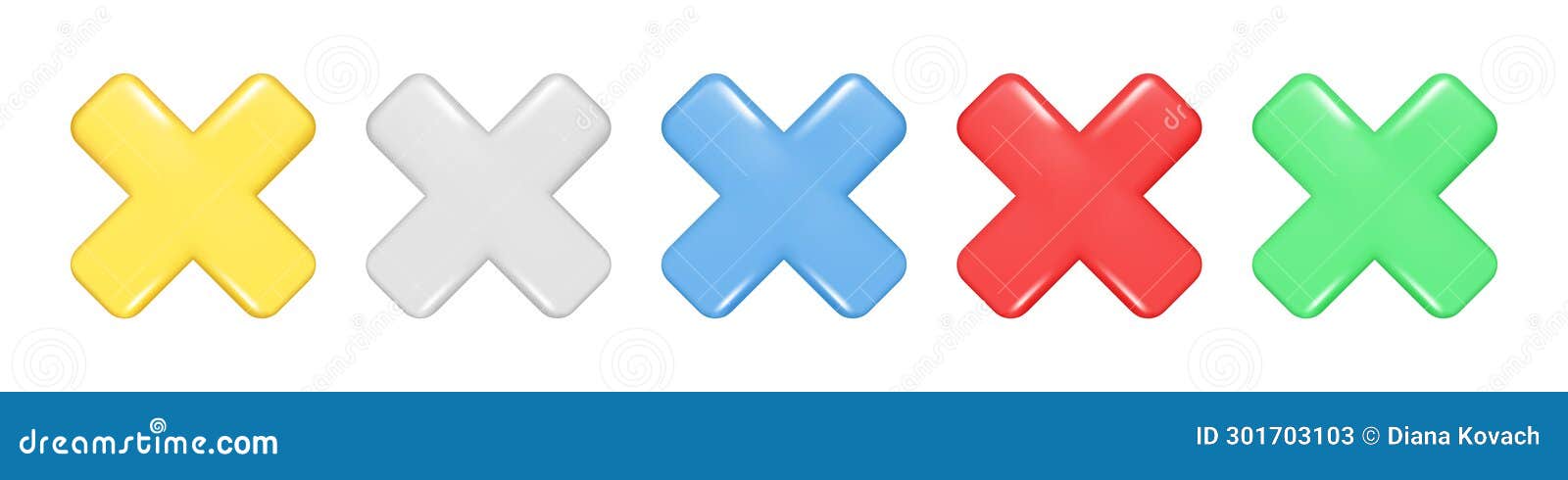 Cross, Multiplication Sign, 3D Icon. Element Of 3D Color Alphabet For ...