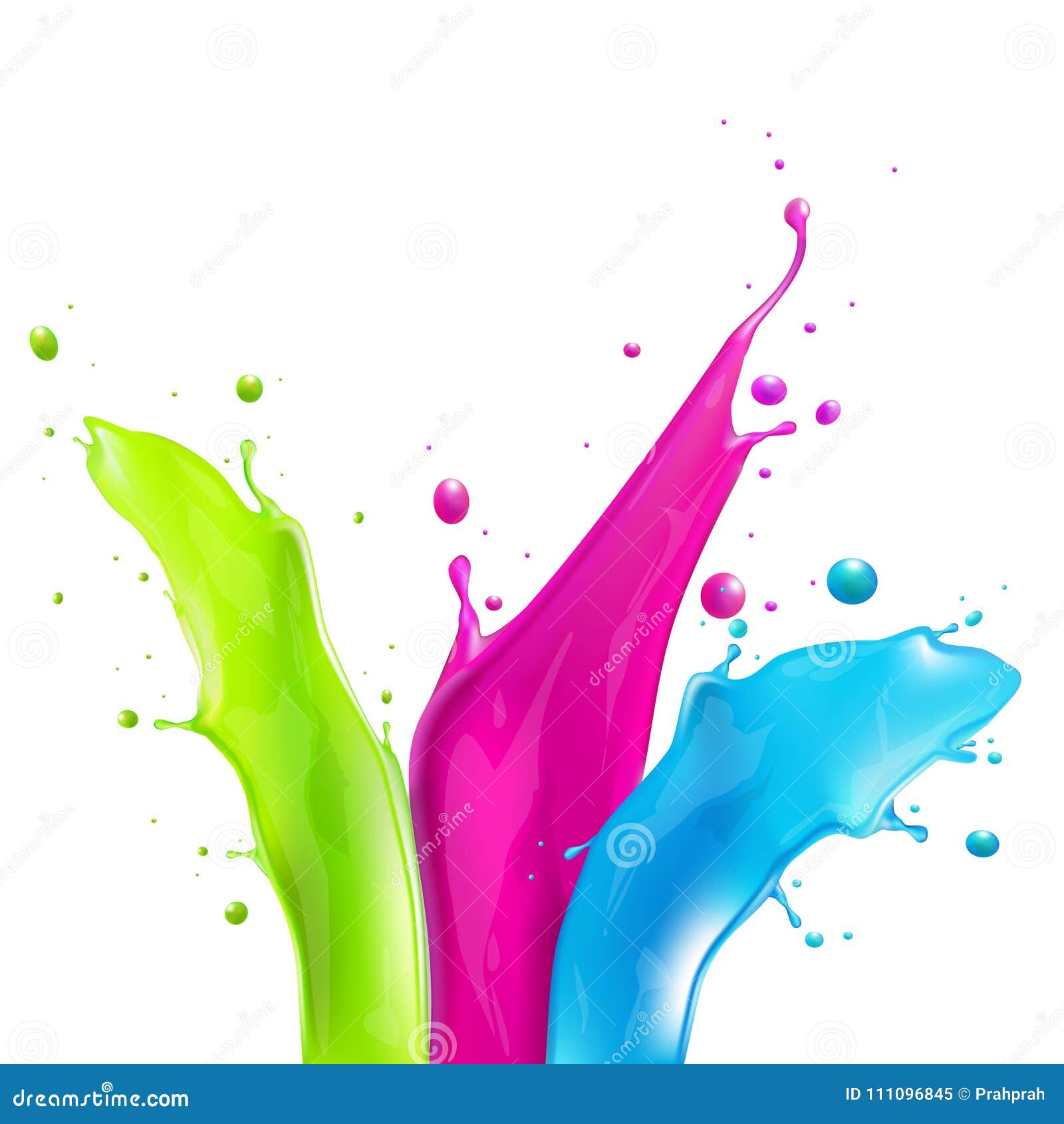 Realistic Colourful Abstract Paint Splash Stock Illustration ...