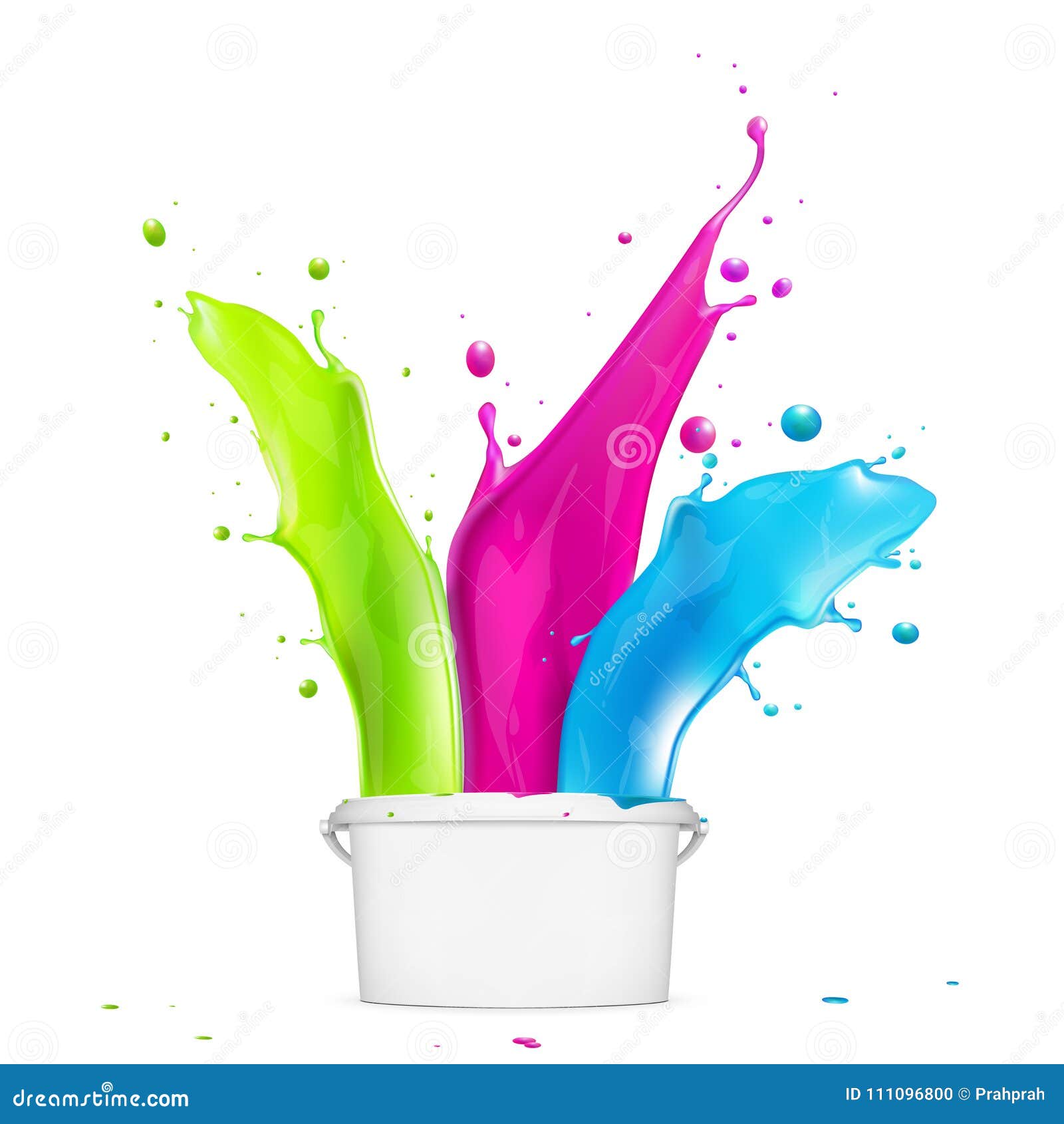 Realistic Colourful Abstract Paint Splash Stock Illustration ...