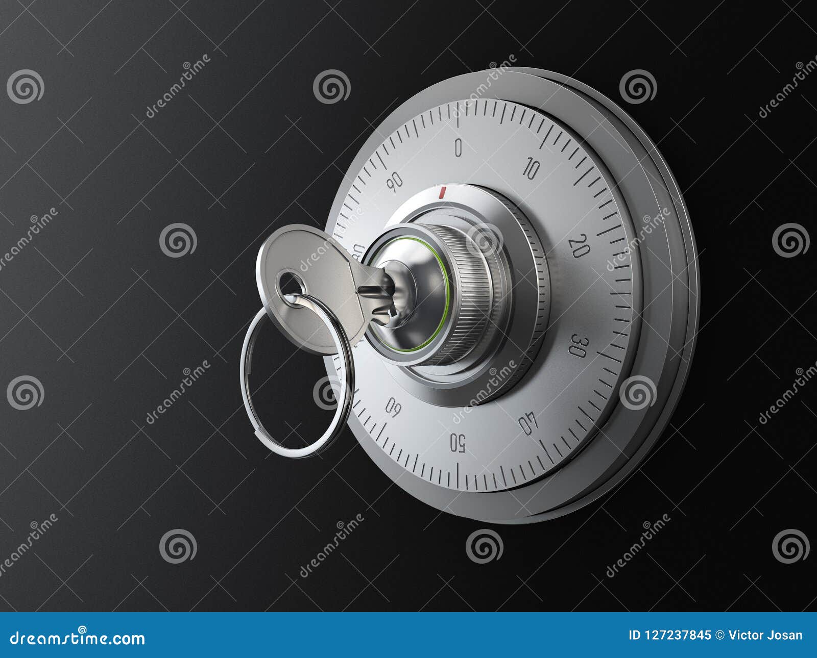 Realistic Combination Safe Lock. Isolated on White Background Stock ...