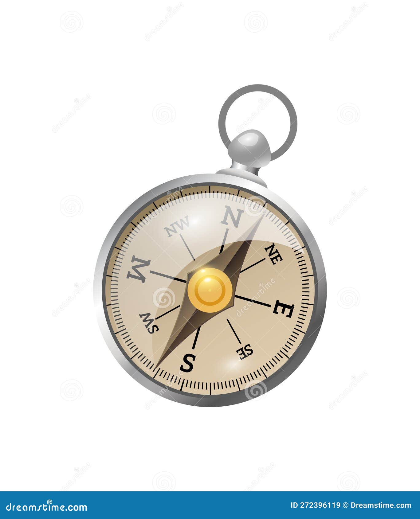 Realistic Compass Illustration Stock Vector - Illustration of white ...