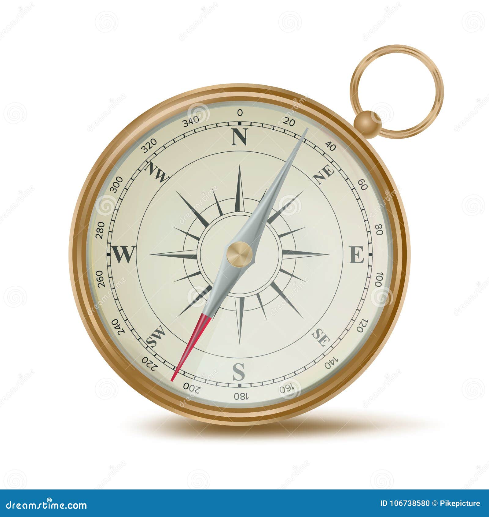 Realistic Compass Vector. Template Design Element. Retro Style. Wind ...