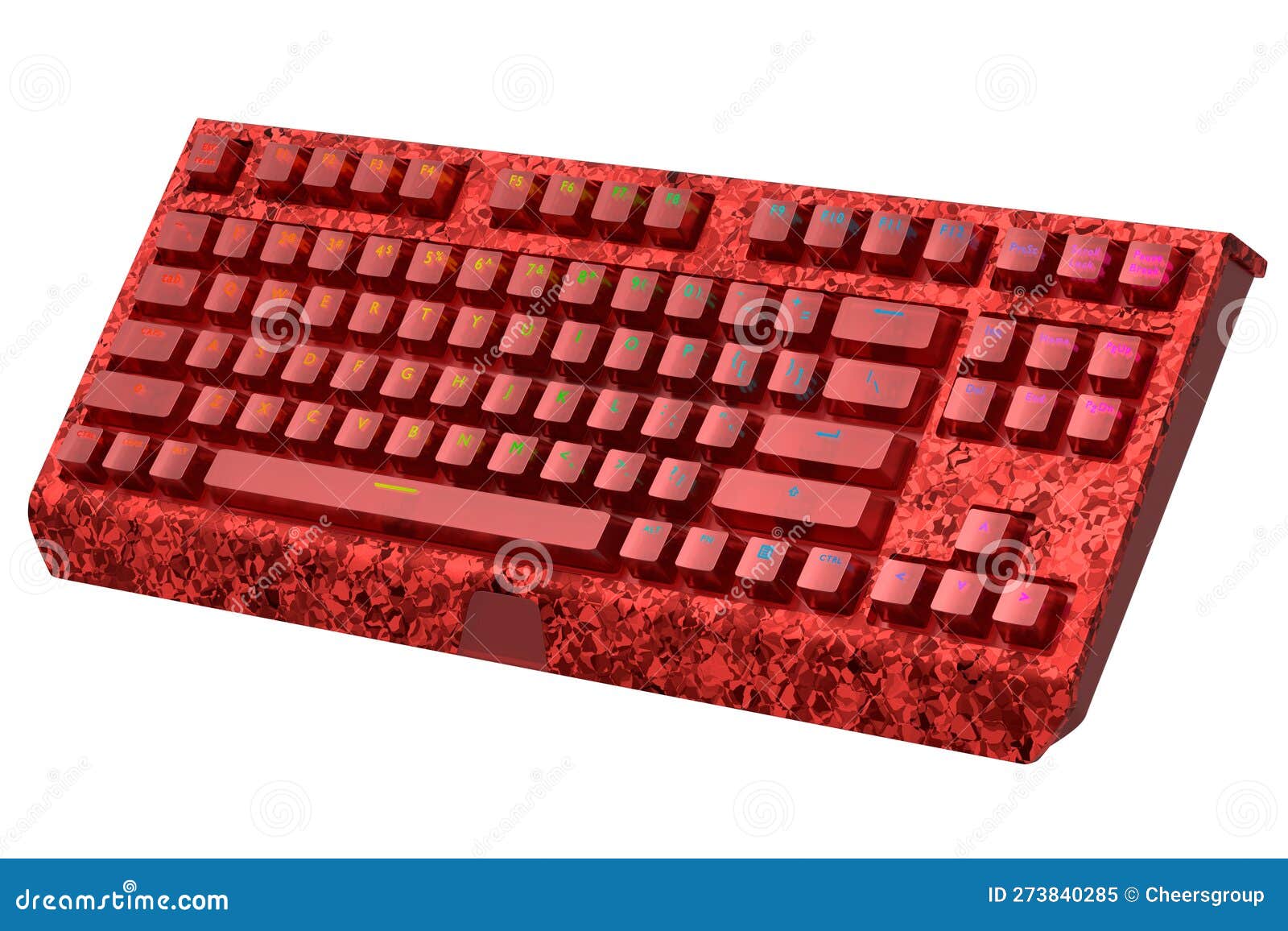 Realistic Computer Keyboard with Seamless Wavy Pattern Isolated on ...