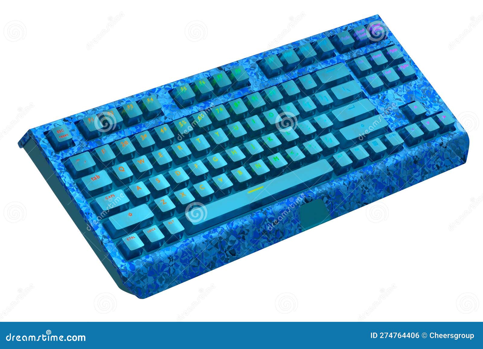 Realistic Computer Keyboard with Seamless Wavy Pattern Isolated on ...