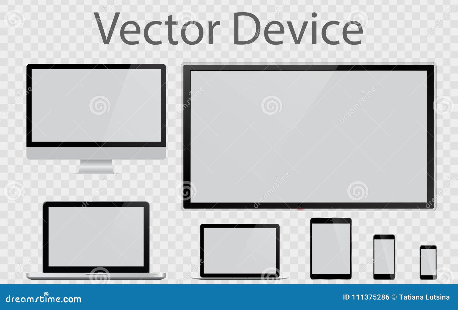 Realistic Computer, Laptop, Tablet, Smartphone. Set Device Mockup Stock ...