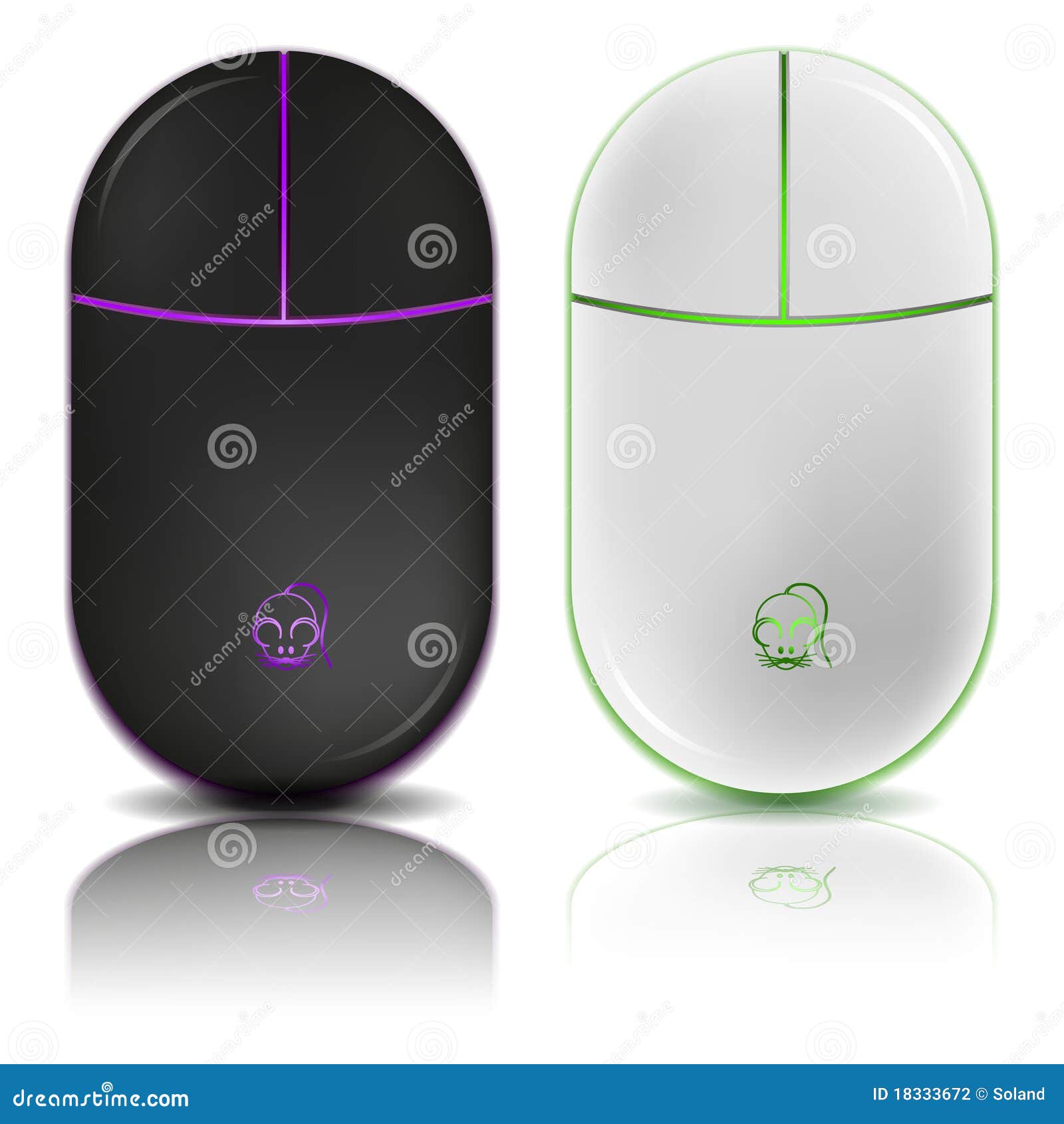 Realistic Computer Mouse, Vector Illustration. Stock Illustration ...