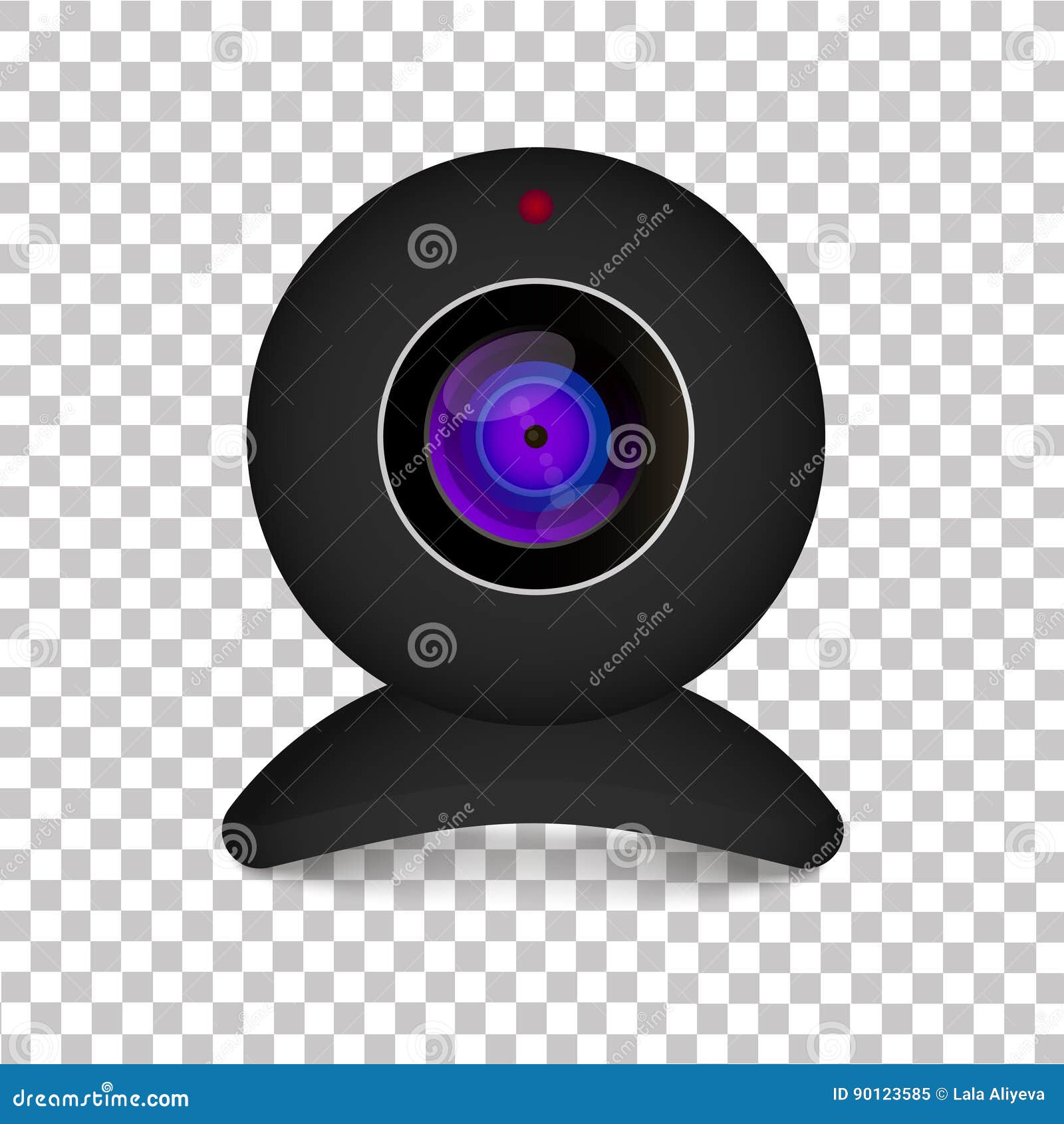 Realistic Computer Web Cam On Transparent Background. Illustration On ...