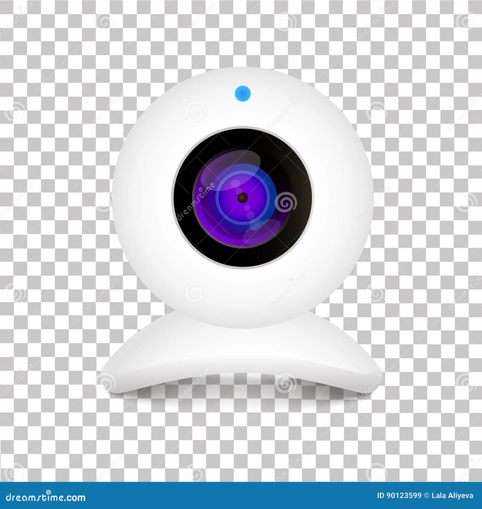 Realistic Computer Web Cam On Transparent Background. Illustration On ...