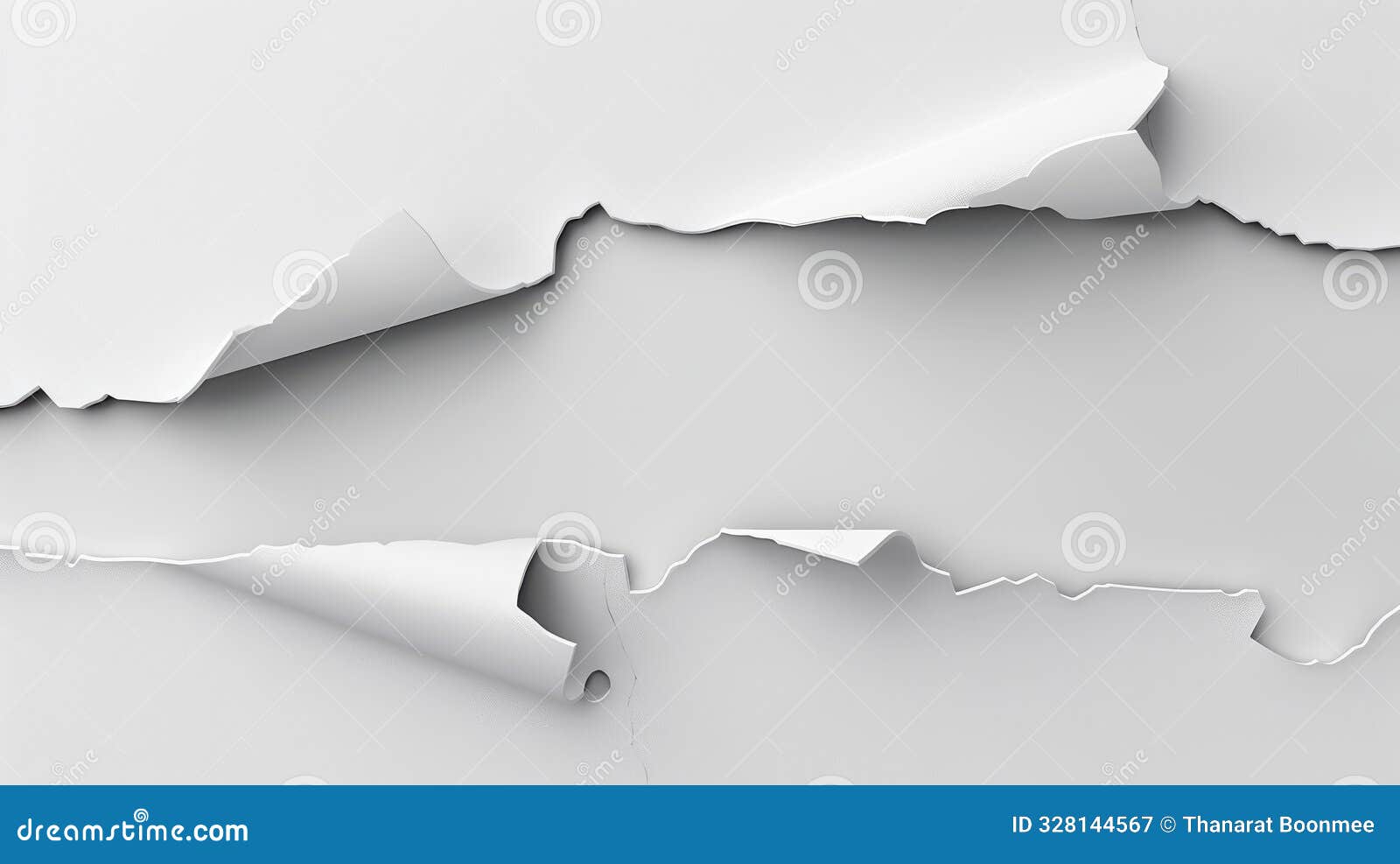 Realistic Computergenerated Image of a Large Hole Torn through a Piece ...