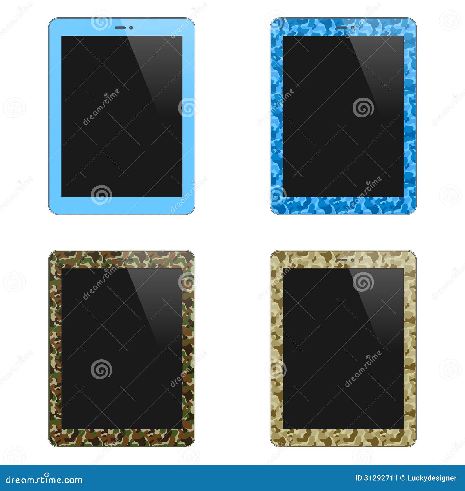 Realistic Concept of Photo Frame or Tablet PC for Boys Stock Vector ...