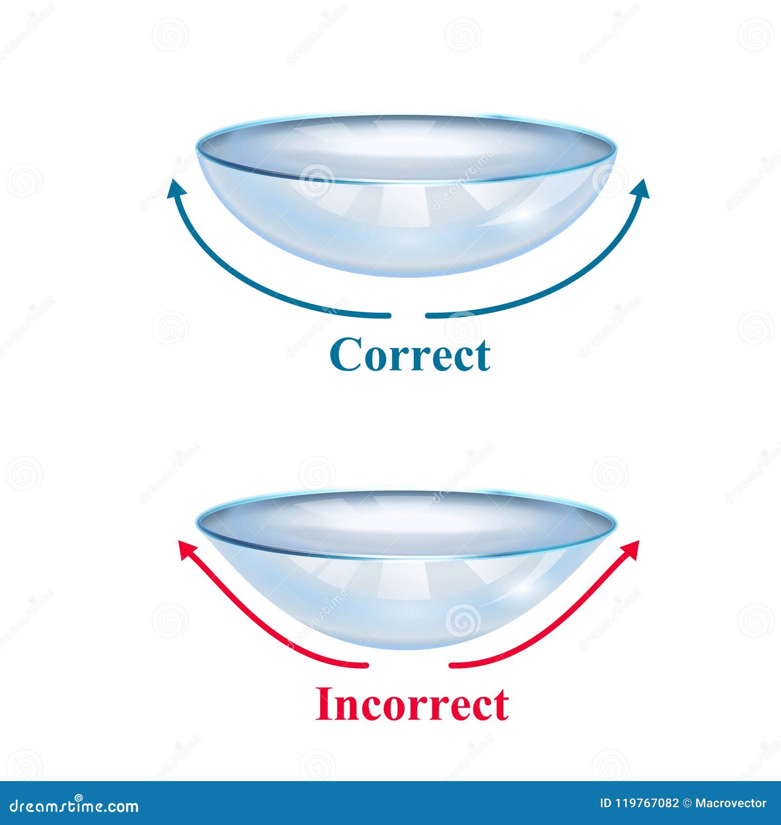 Realistic Contact Lenses Form Illustration | CartoonDealer.com #212173596