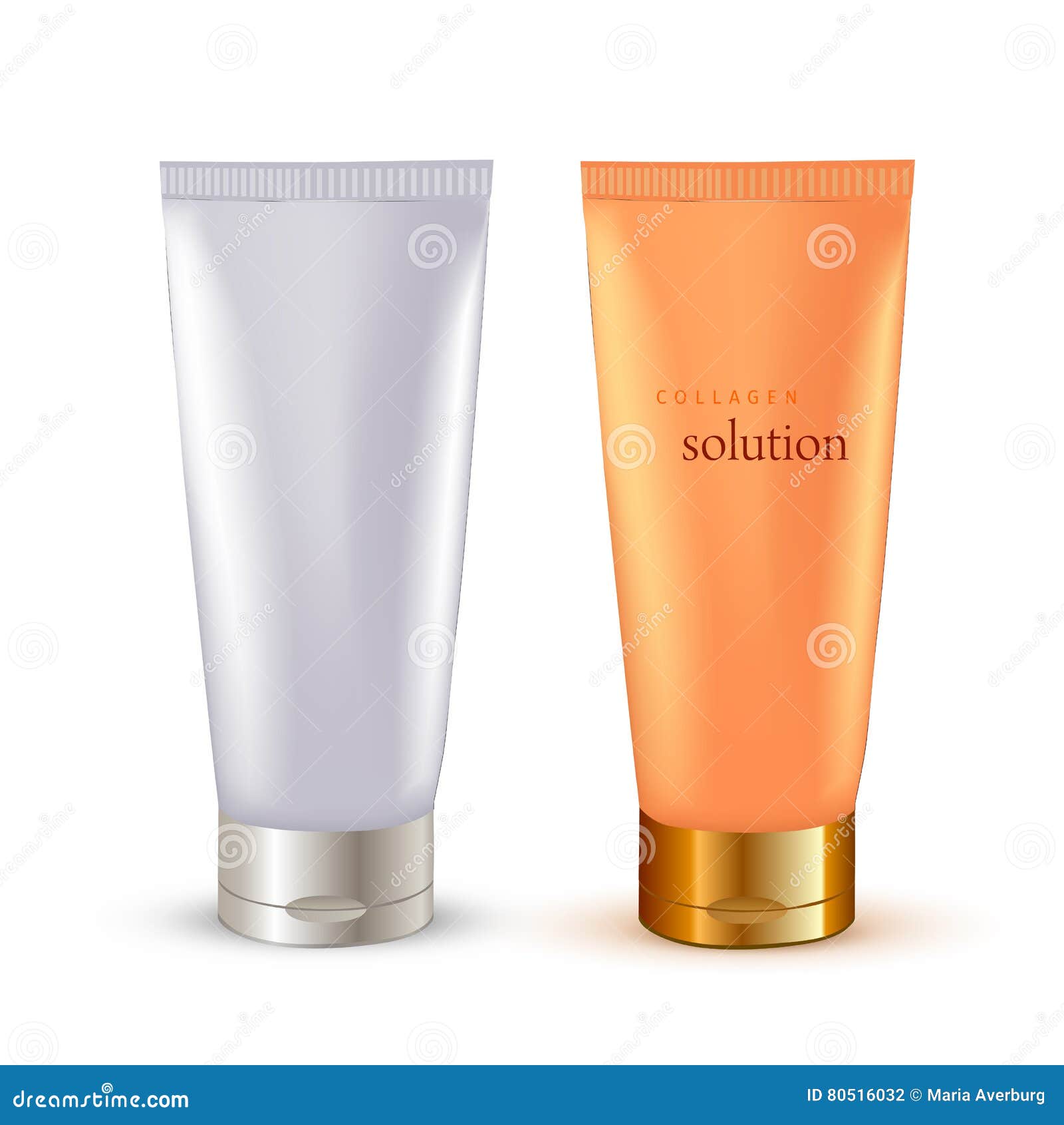 Realistic Cosmetic Packaging, Plastic Tube. Vector Illustration Stock ...