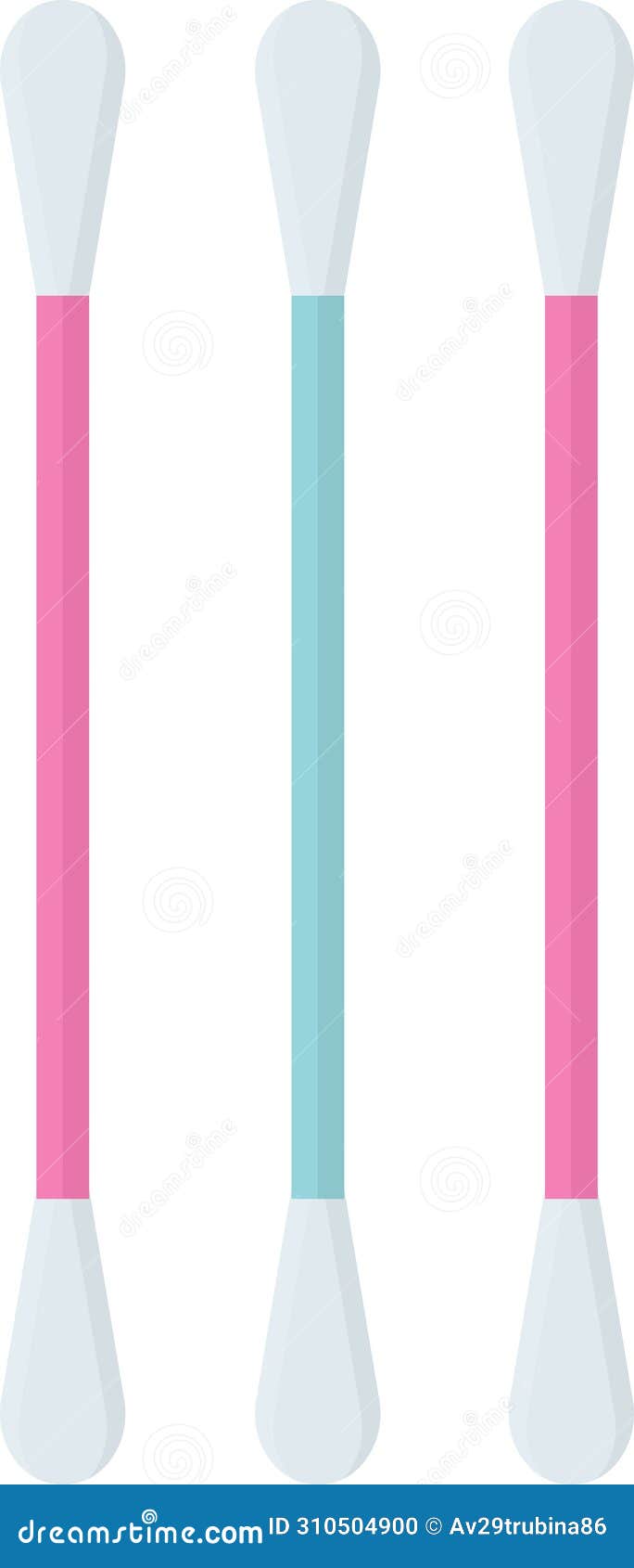 Realistic Cotton Ear Swab Set. Vector Stock Vector - Illustration of ...