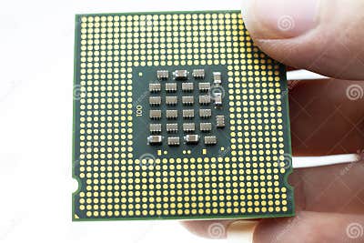 Realistic Cpu Back View Processor Chip Stock Photo - Image of hardware ...