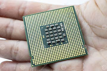 Realistic Cpu Back View Processor Chip Stock Image - Image of macro ...