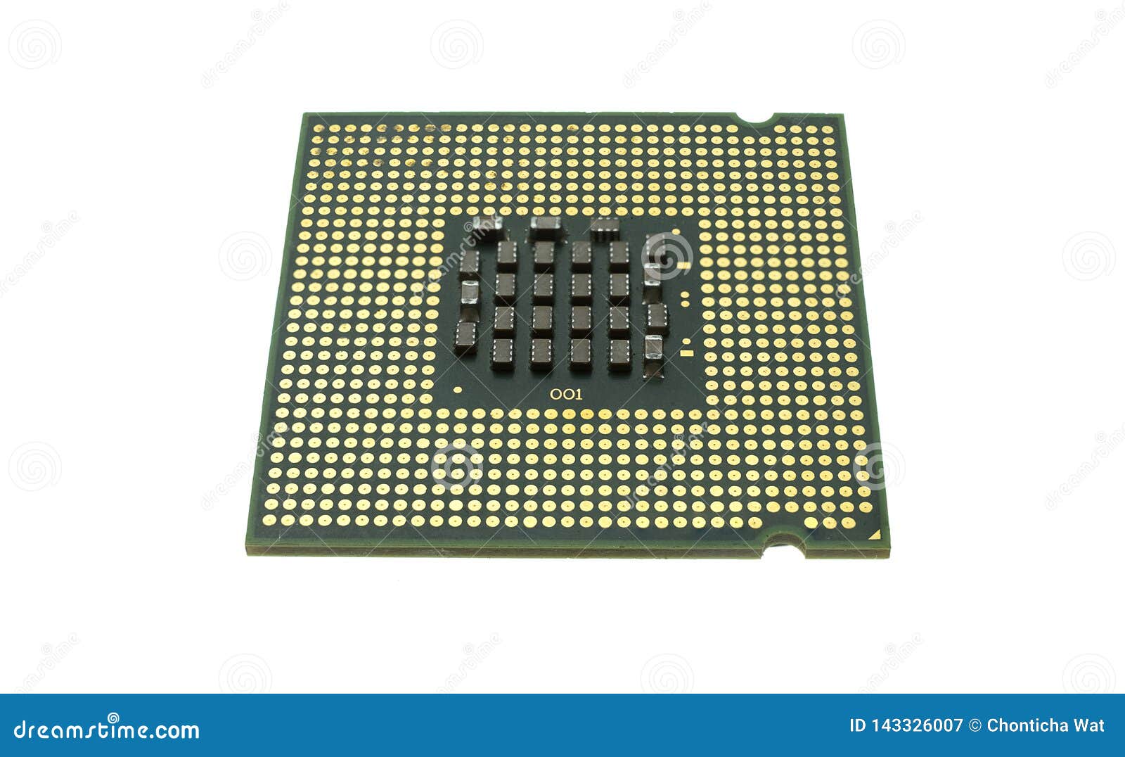 Realistic Cpu Back View Processor Chip Isolated Stock Image - Image of ...