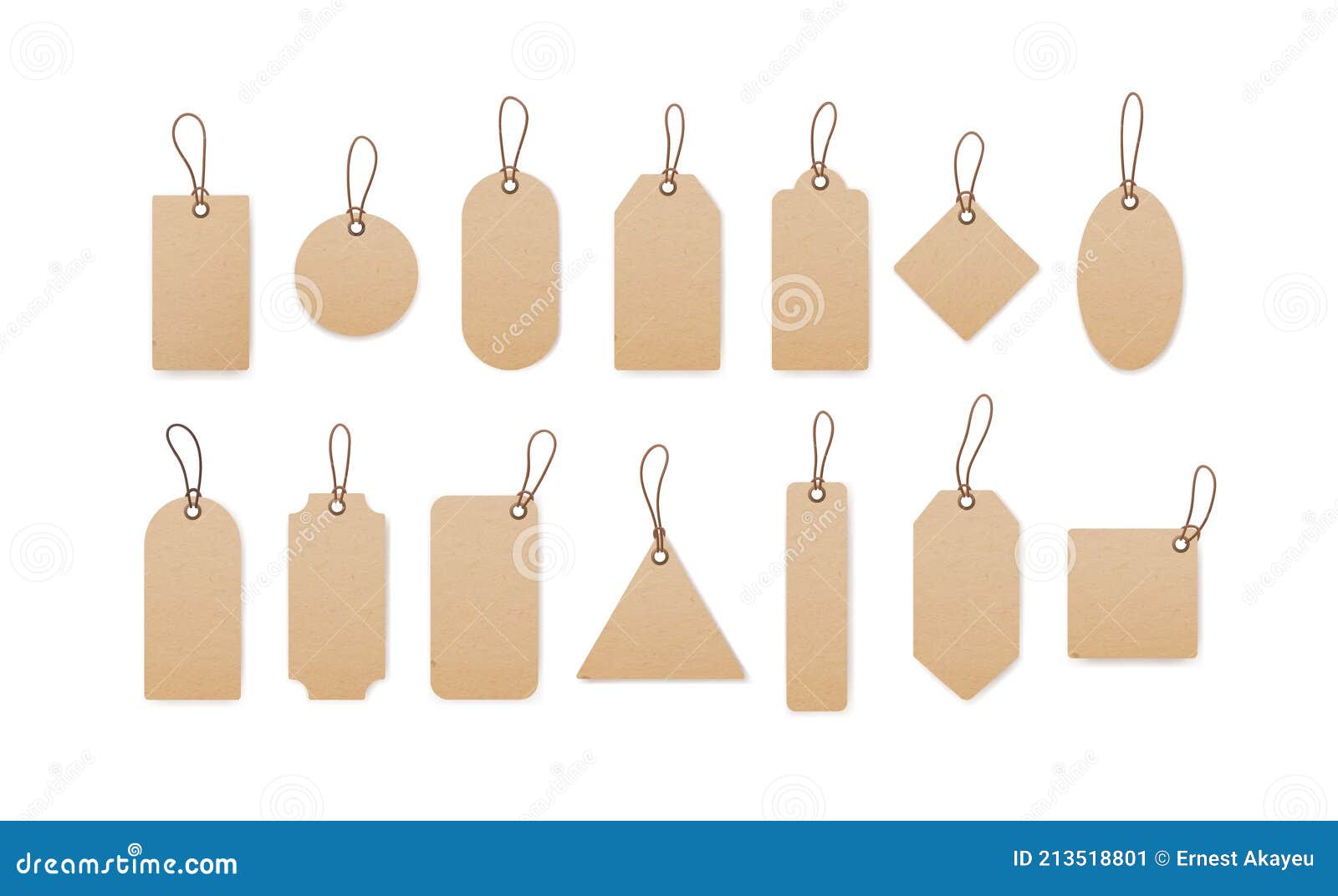 Realistic Craft Paper Price Tag Stock Vector Illustration. Cardboard ... Realistic Craft Paper Price Tag Stock Vector Illustration. Cardboard ...