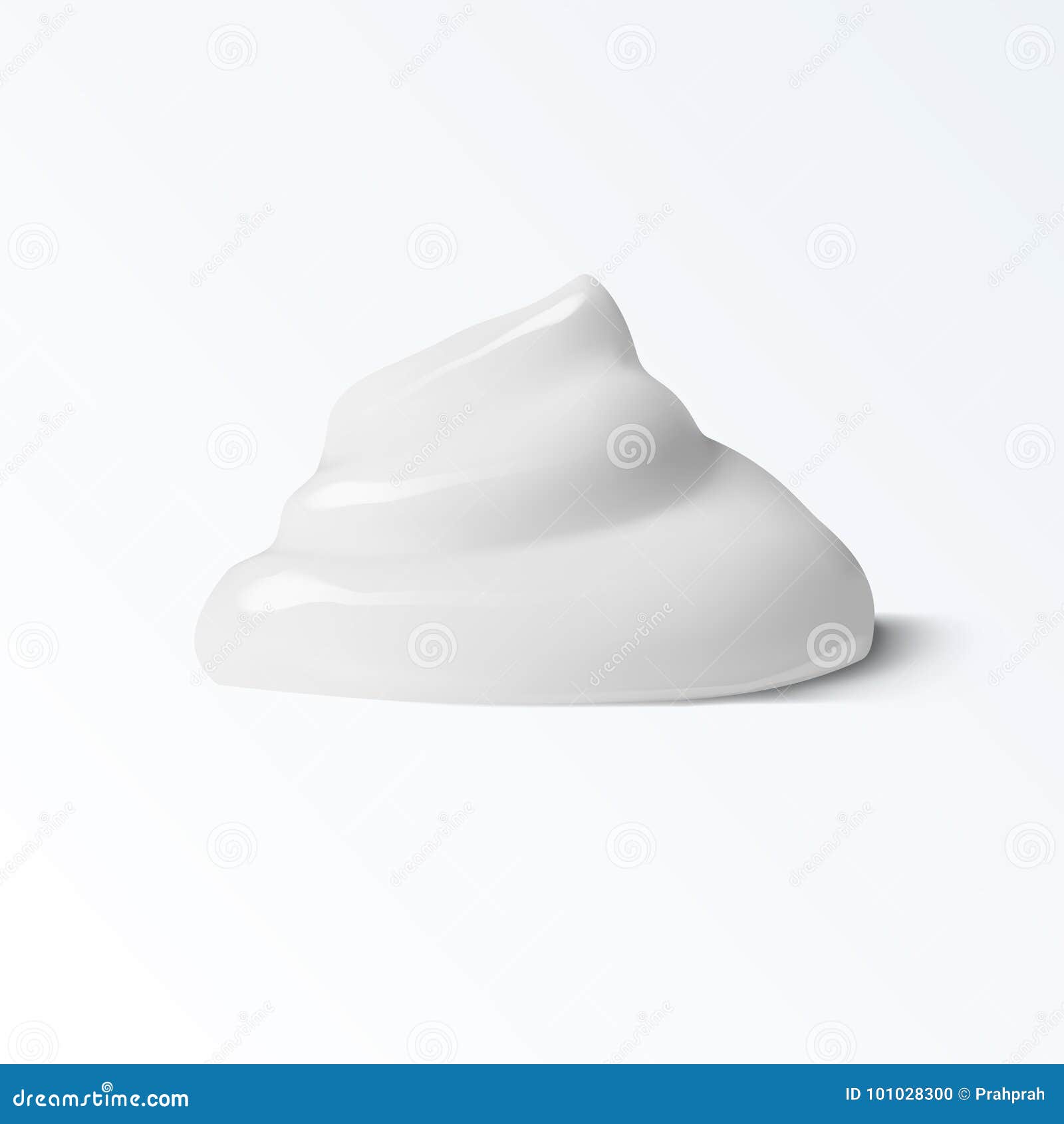 Realistic Cream Isolated on White Background Stock Vector ...