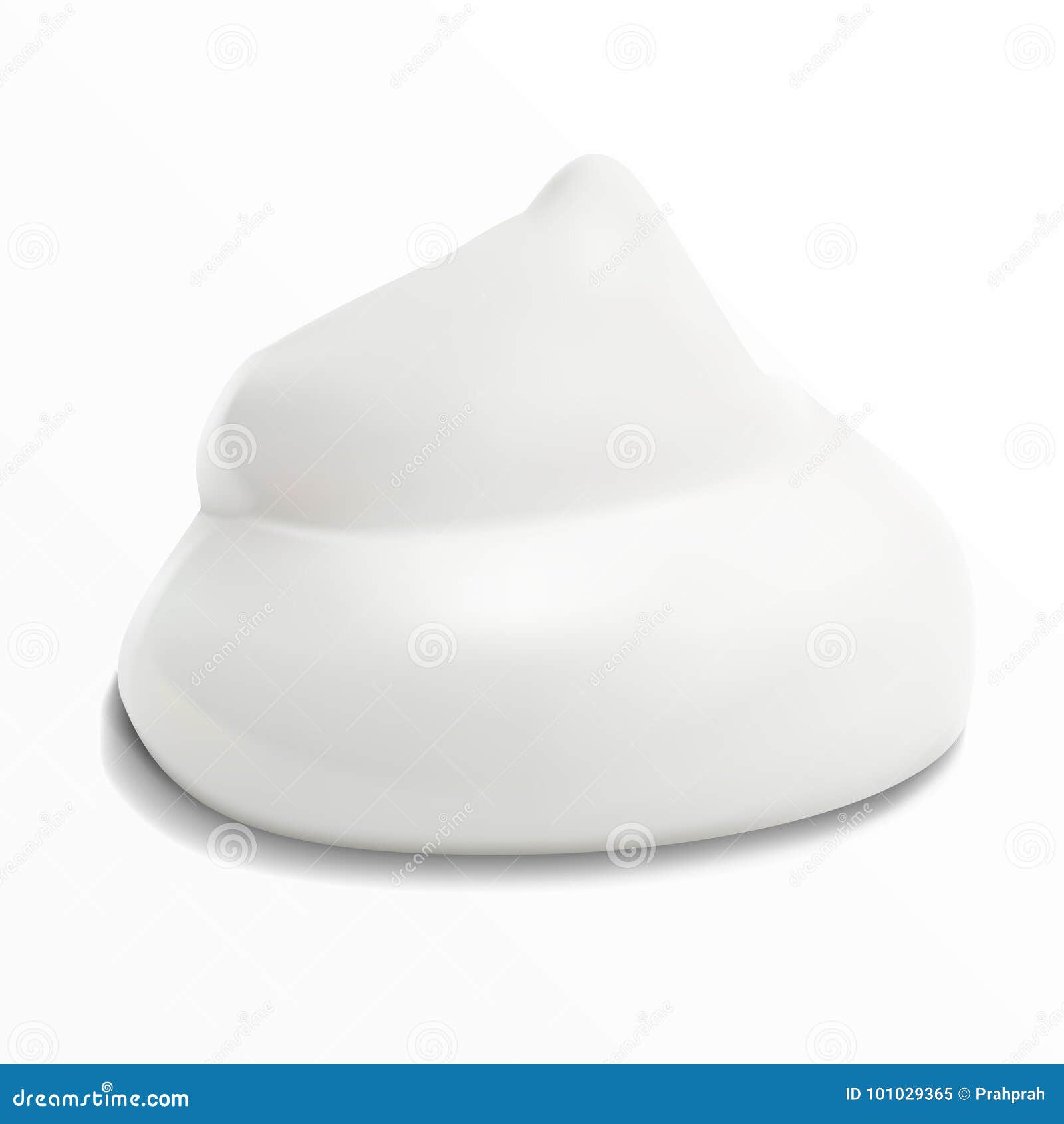 Realistic Cream Isolated on White Background Stock Image - Image of ...