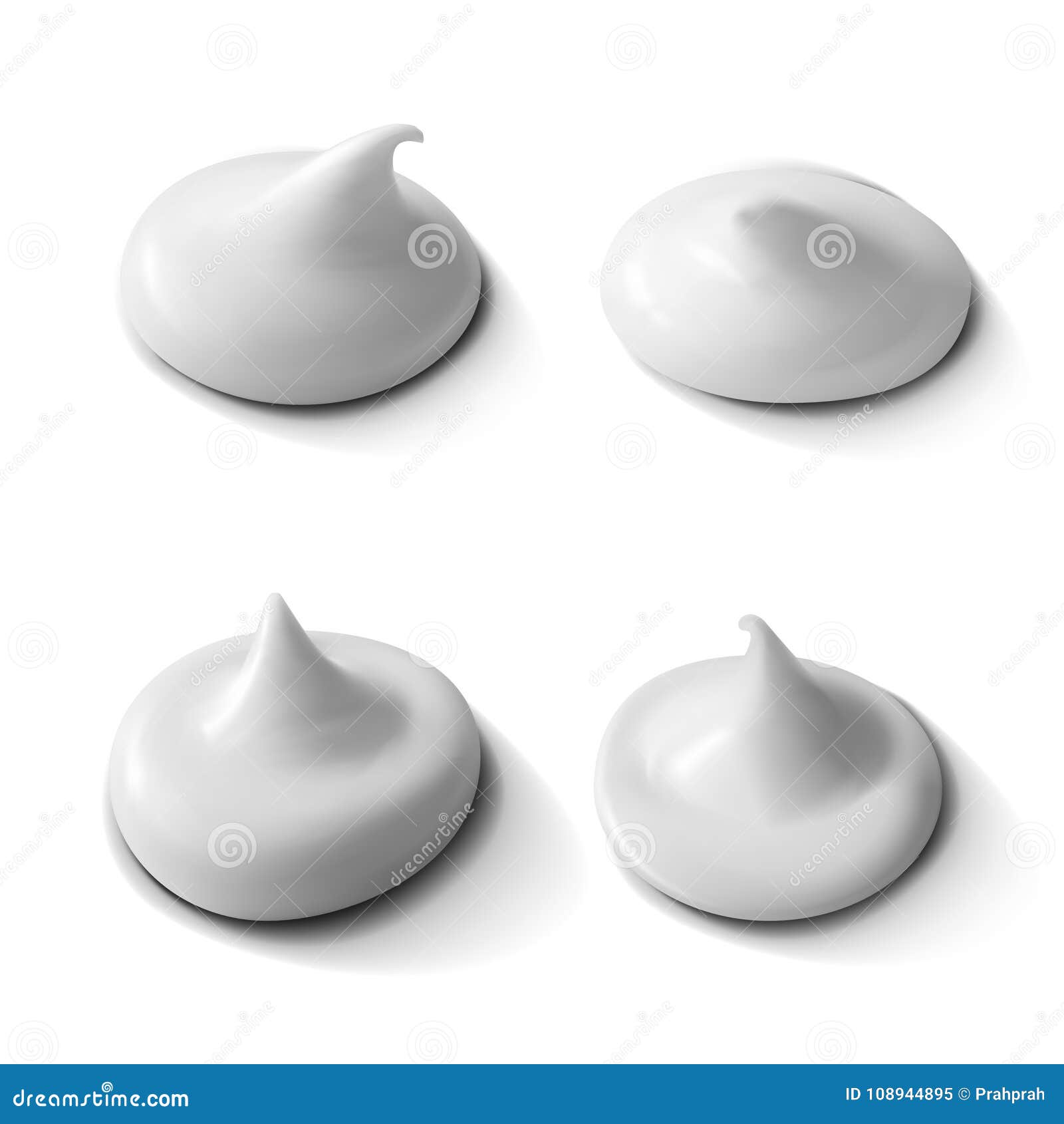 Realistic Cream Isolated on White Background Stock Vector ...