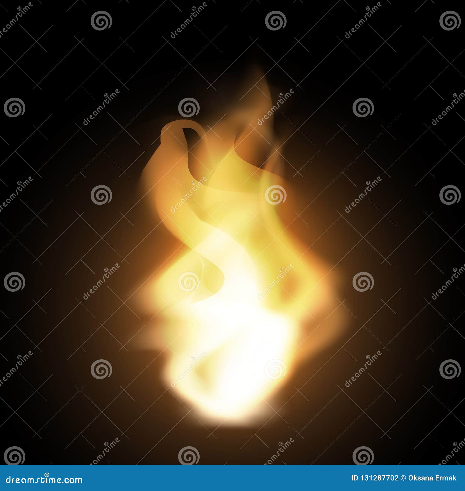 Realistic Creative Hot Vector Fire Flames or Blaze Bonfire Stock Vector ...