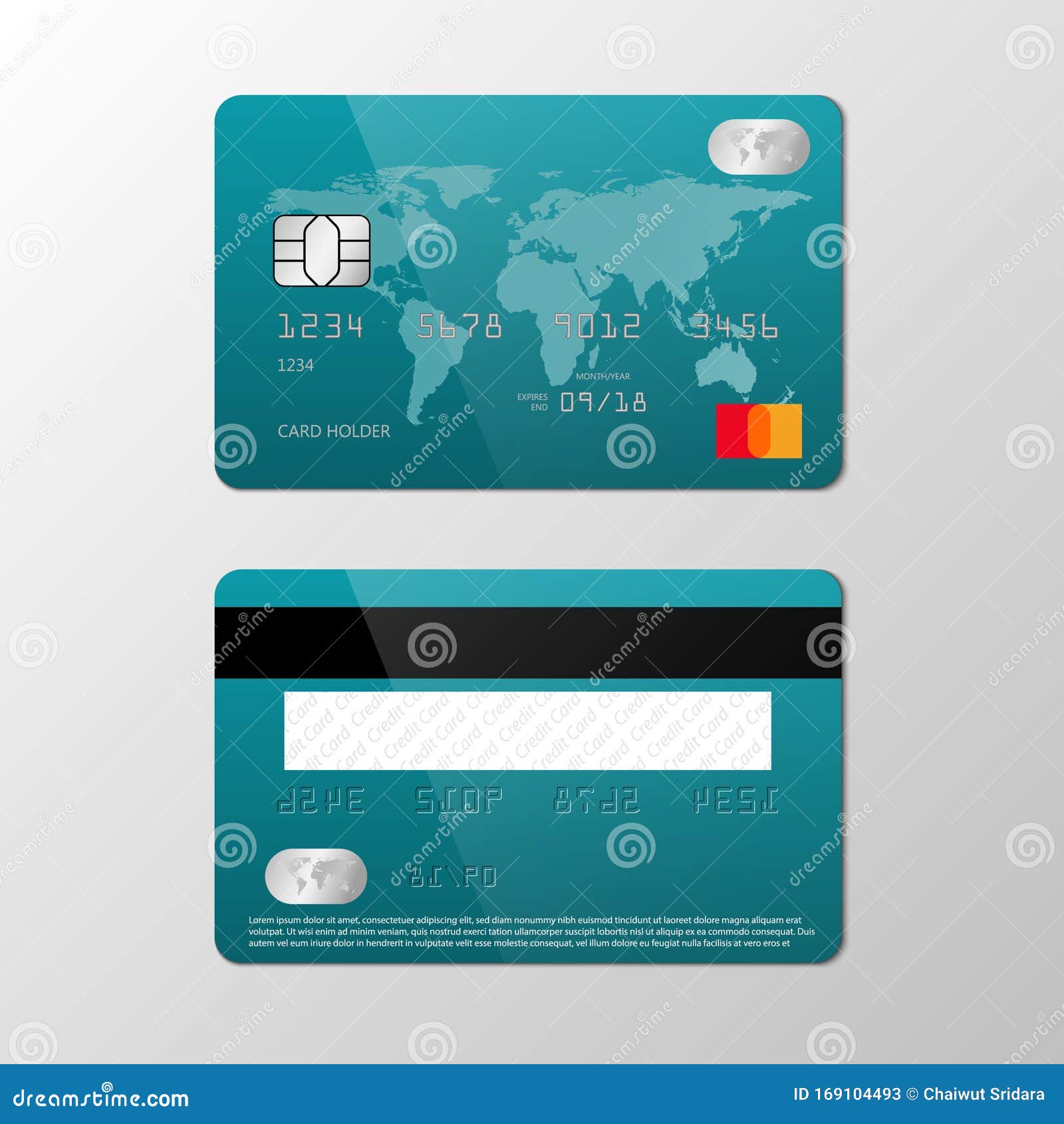 Realistic Credit Card Mockup Template, Vector Stock Vector ... Realistic Credit Card Mockup Template, Vector Stock Vector ...