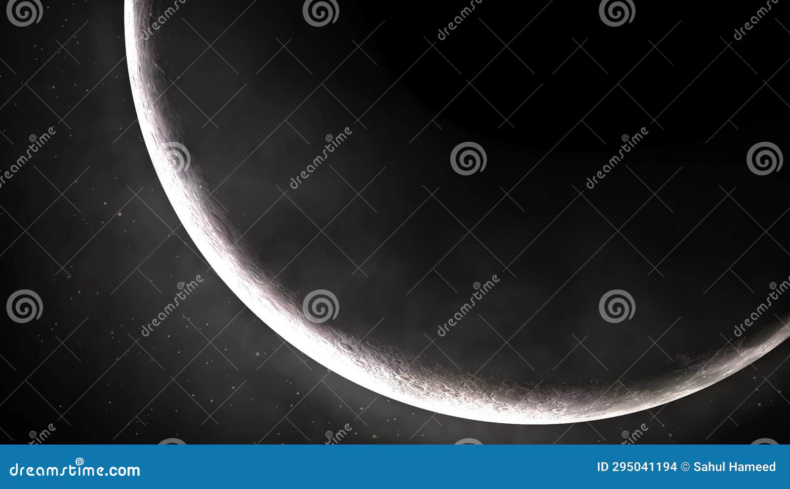 Realistic Crescent Moon Animation with Seamless Loop Stock Footage ...