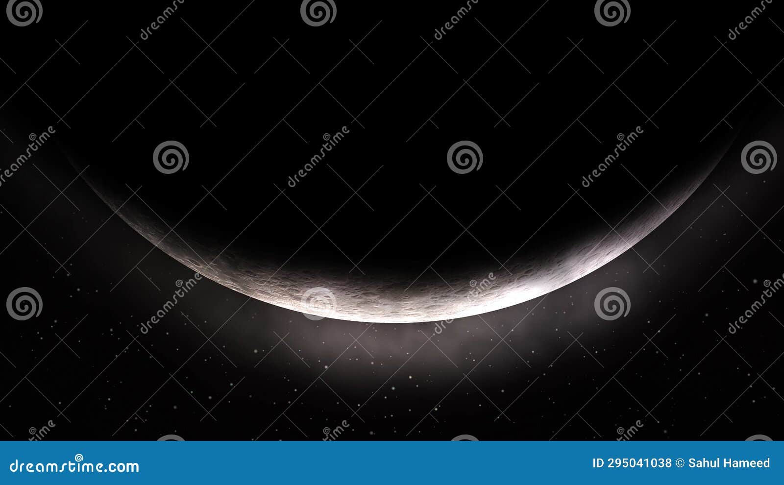 Realistic Crescent Moon Animation with Seamless Loop Stock Footage ...