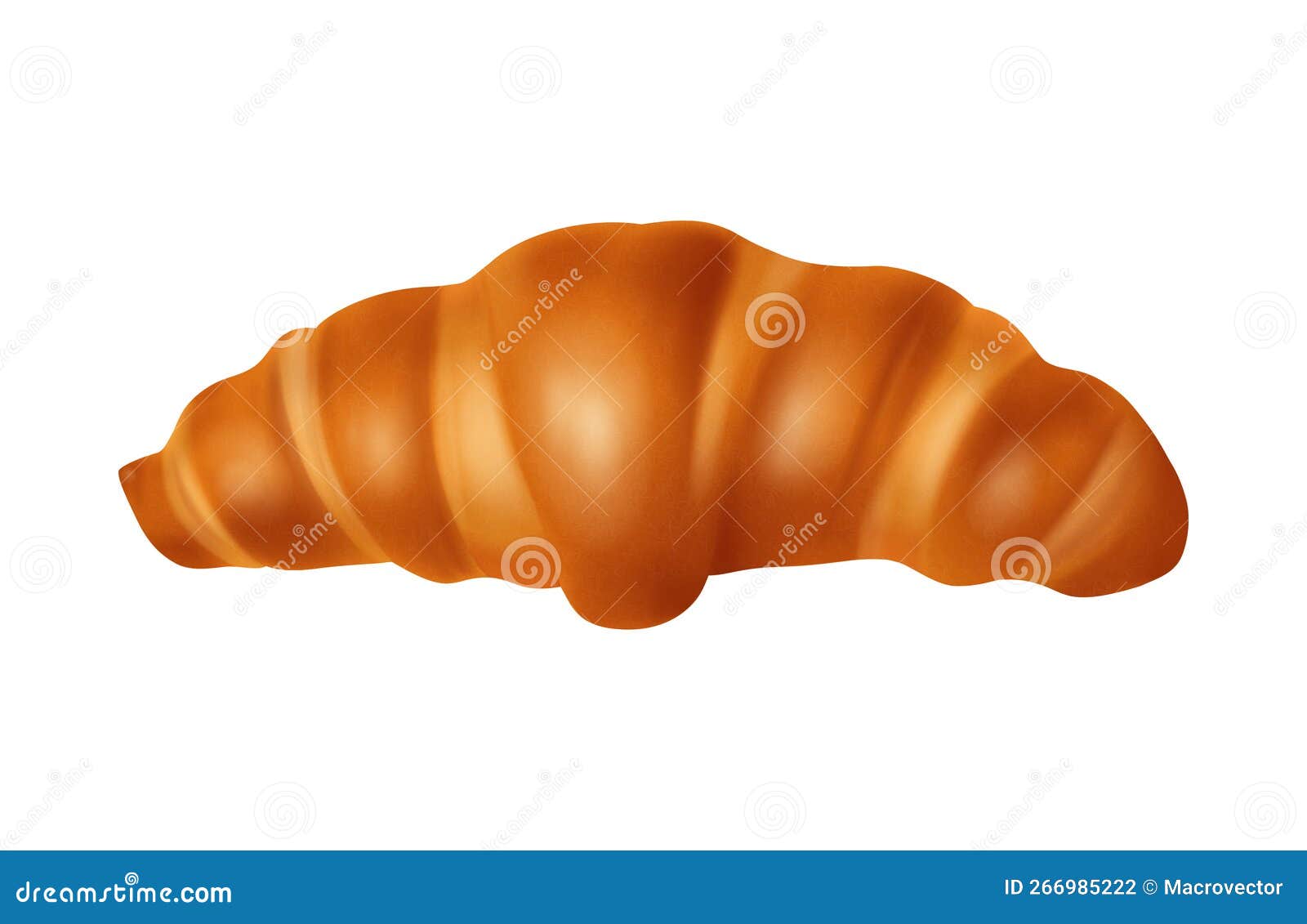 Realistic Croissant Illustration Stock Vector - Illustration of flour ...