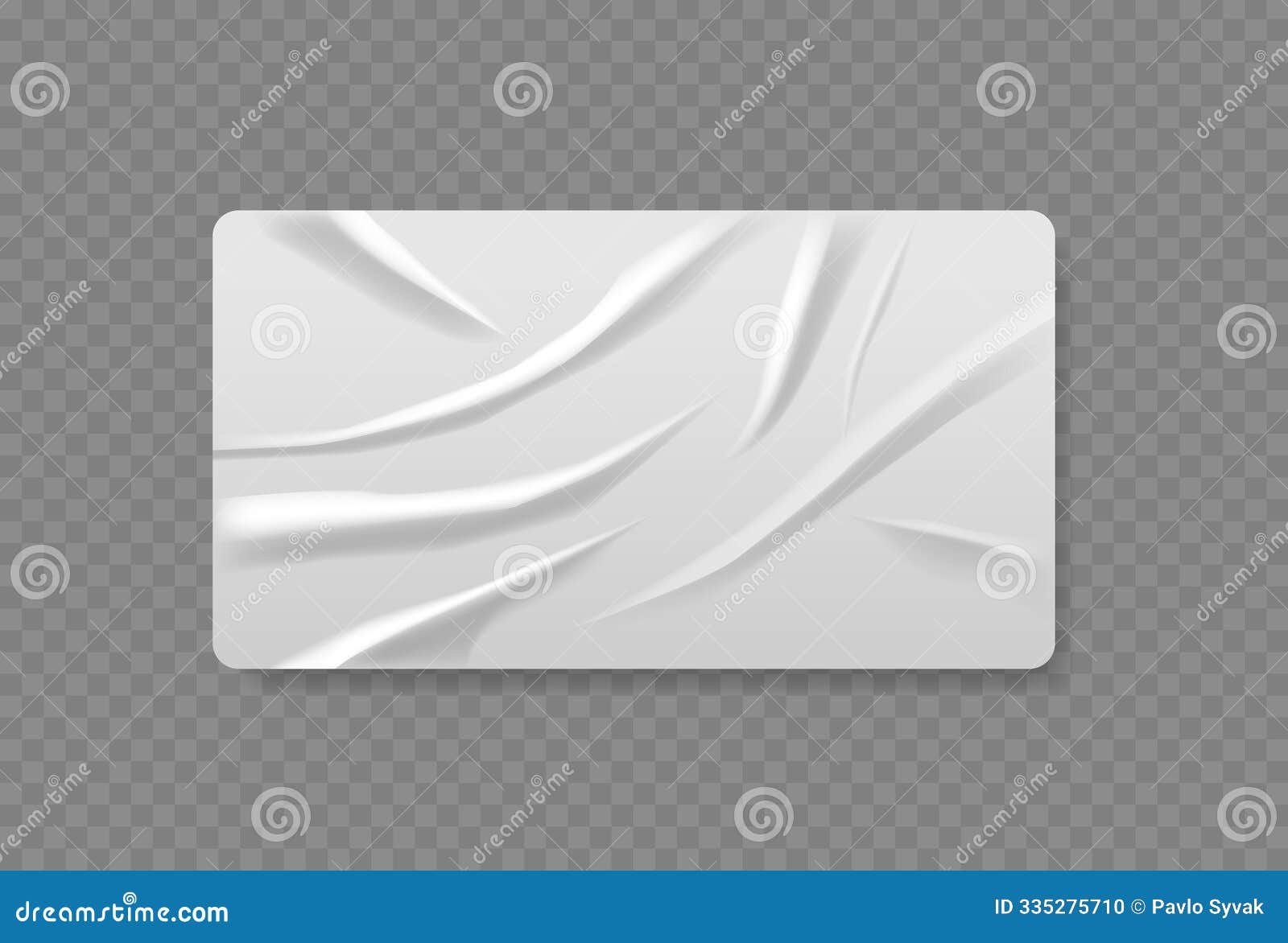 Realistic Crumpled Sticker Isolated on Transparent Background ...