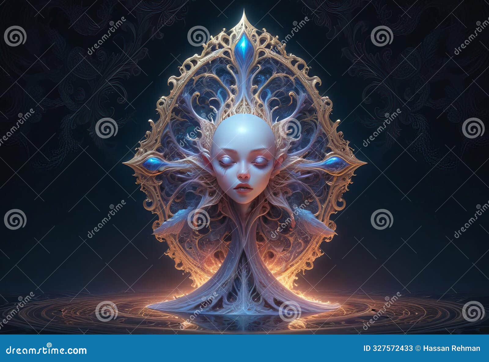 A Realistic Crystal Car with Windblown Flowers and Aquatic Plants Stock ...