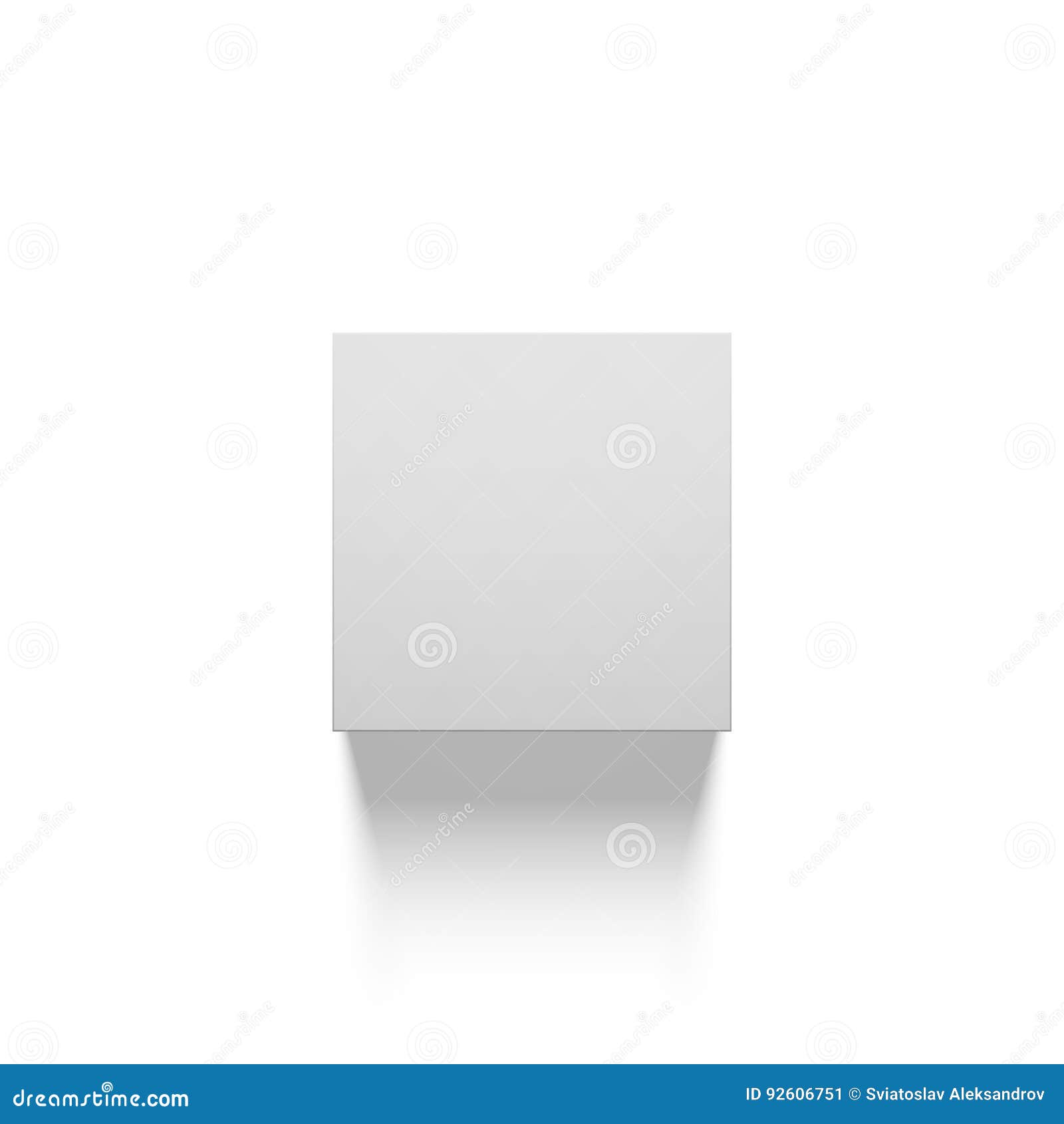 Realistic Cube Shape Template with Shadow Stock Vector - Illustration ...