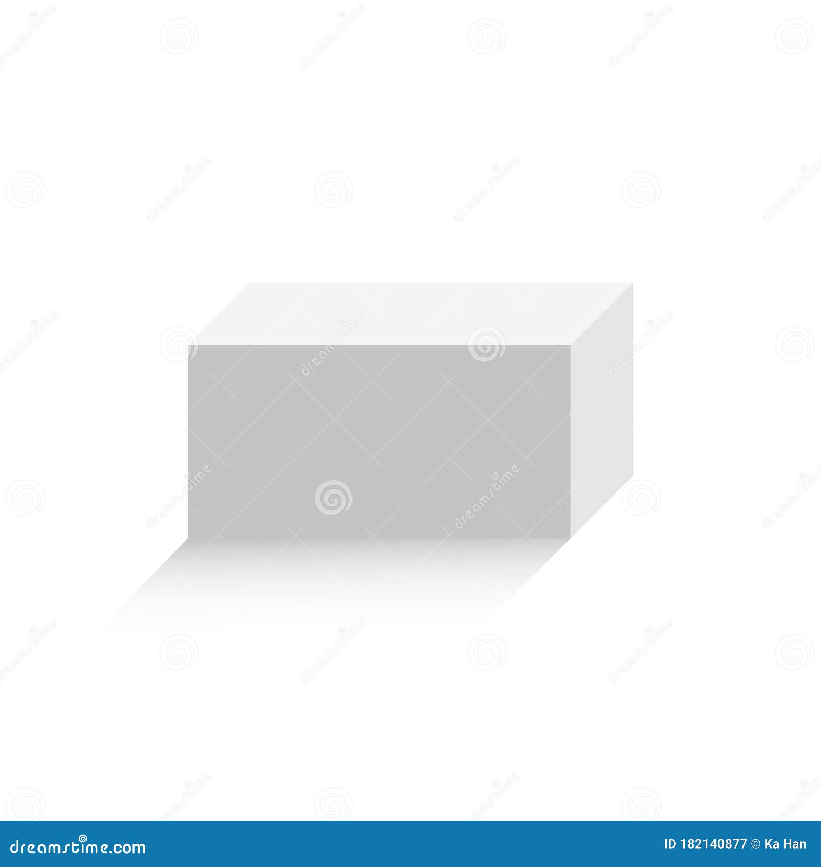 Realistic Cuboid Vector Illustration. 3d Cuboid Icon Image Stock Vector ...