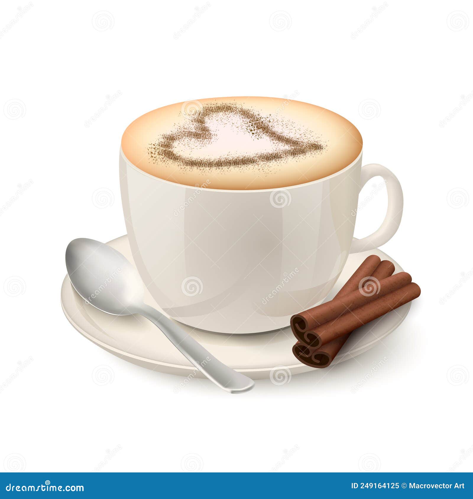 Realistic Cup Filled with Coffee Stock Vector - Illustration of ...
