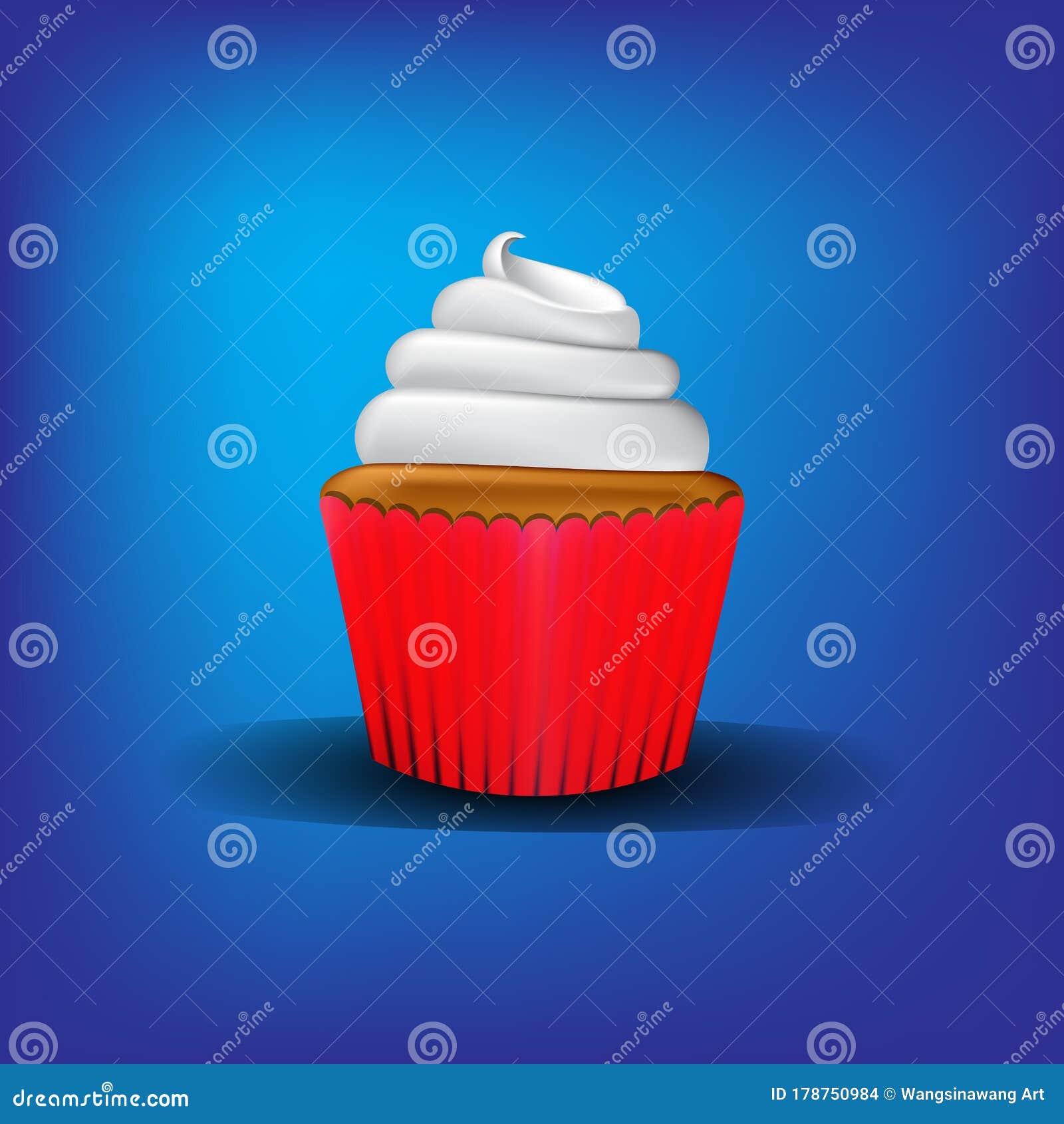 Realistic Cupcake Design. Vector Illustration Stock Vector ...