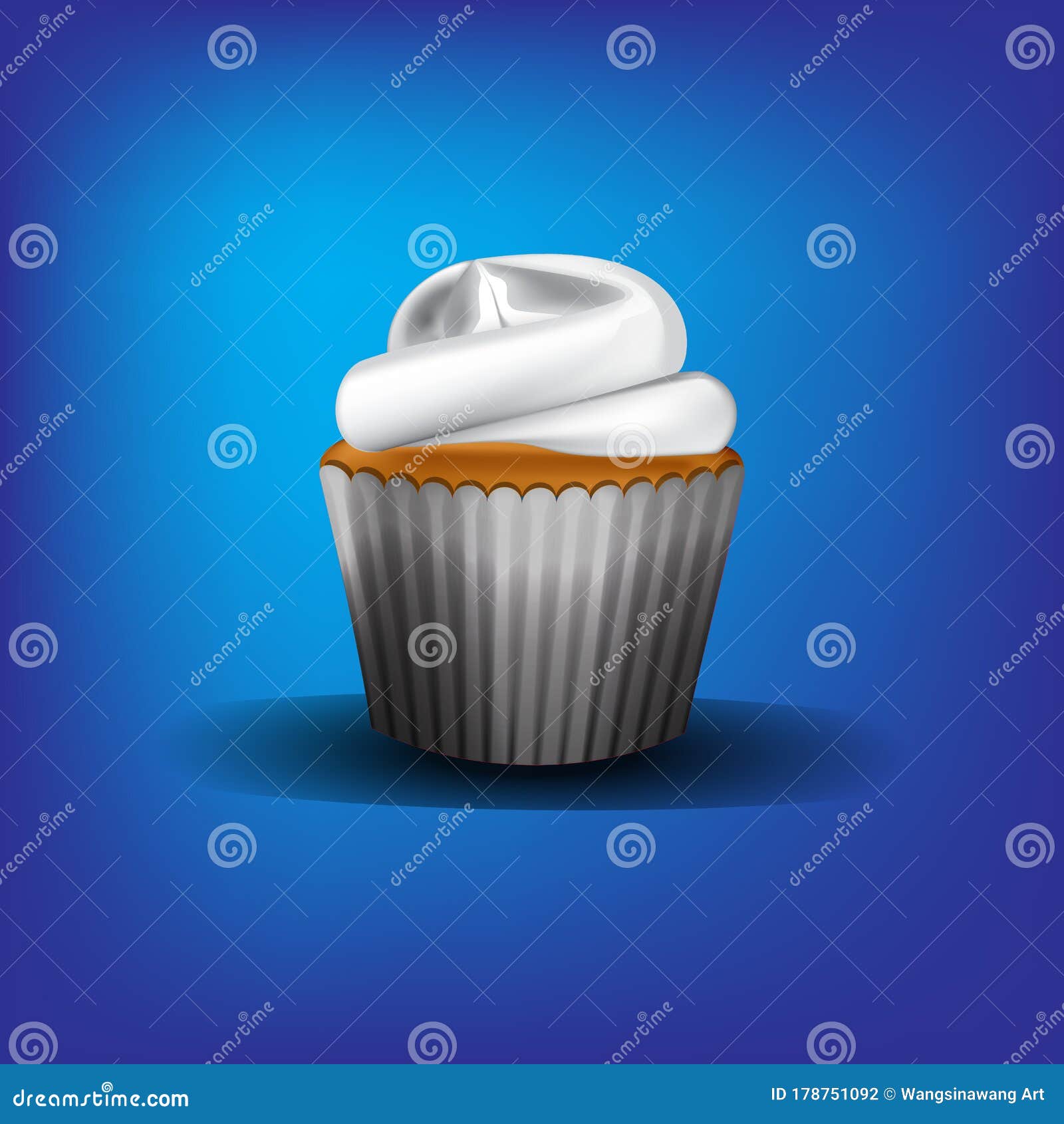 Realistic Cupcake Design. Vector Illustration Stock Vector ...