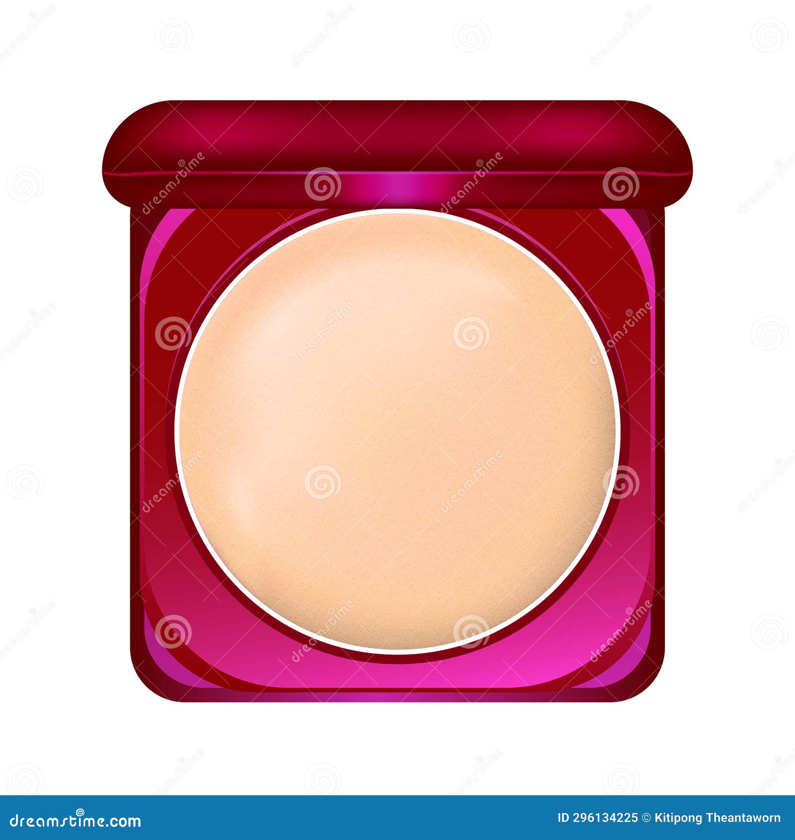 Realistic Cushion Compact Foundation Packaging Template. Stock Vector ...