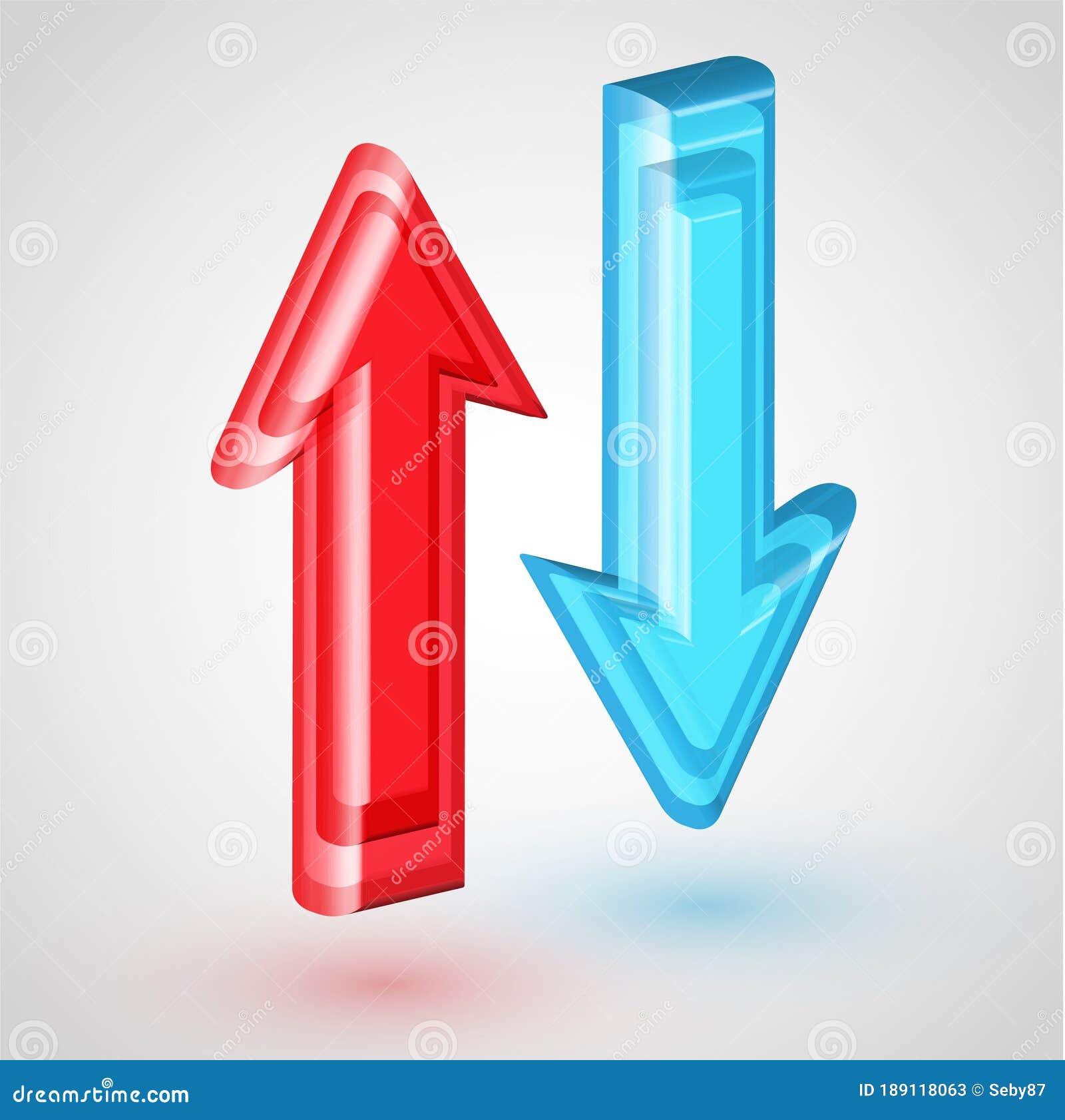 Realistic 3D Arrows, Vector Illustration Stock Vector - Illustration of ...