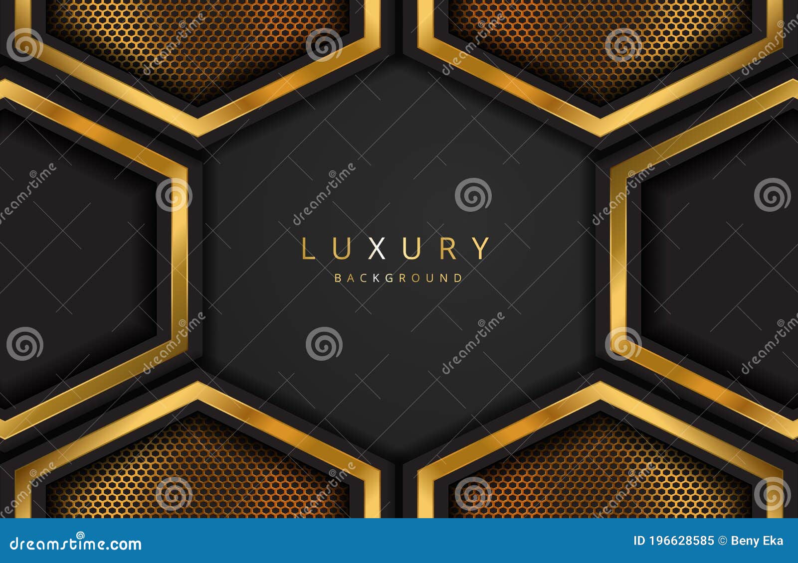 Realistic 3d Background with Shiny Gold Geometric Shape. Vector Golden ...