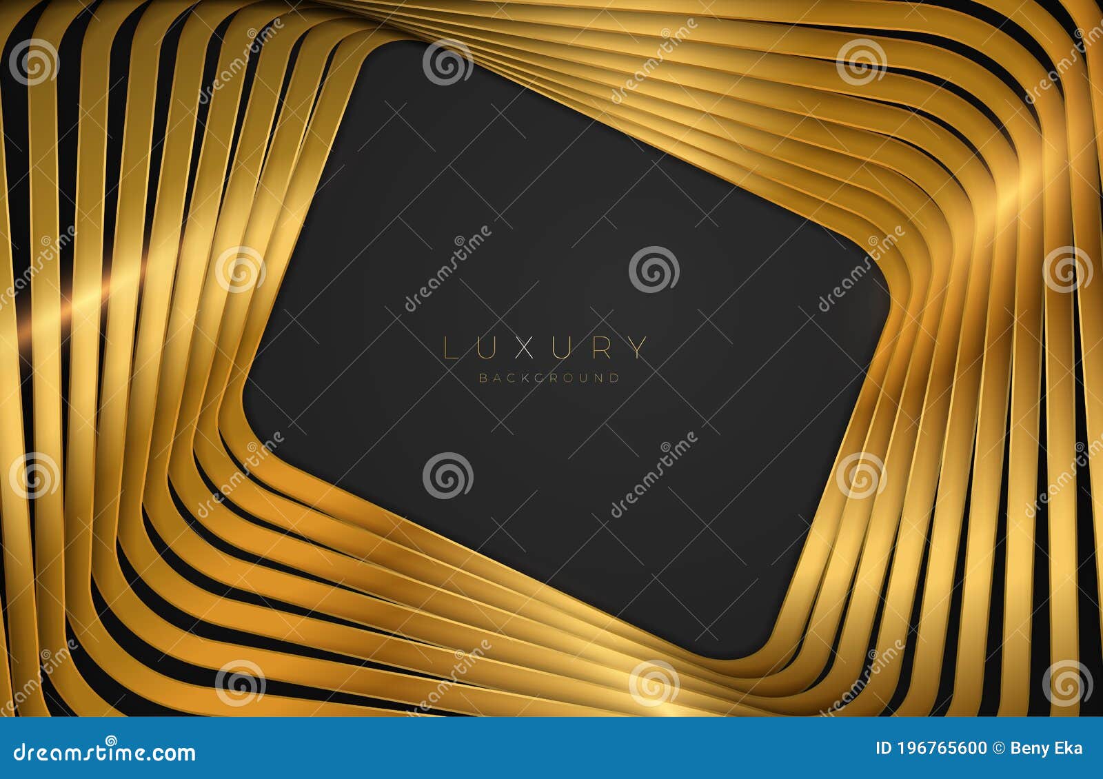 Realistic 3d Background with Shiny Gold Geometric Shape. Vector Golden ...