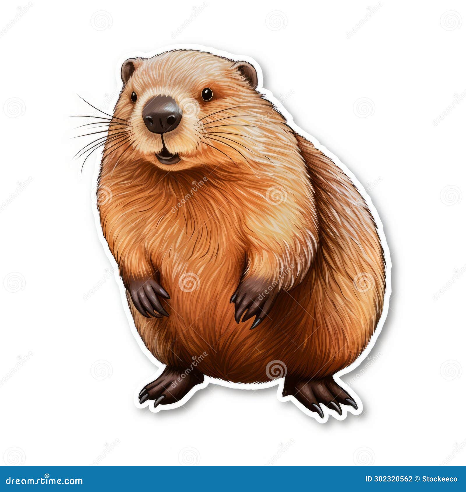 Realistic 3d Beaver Sticker for Car Decor and Personalization Stock ...